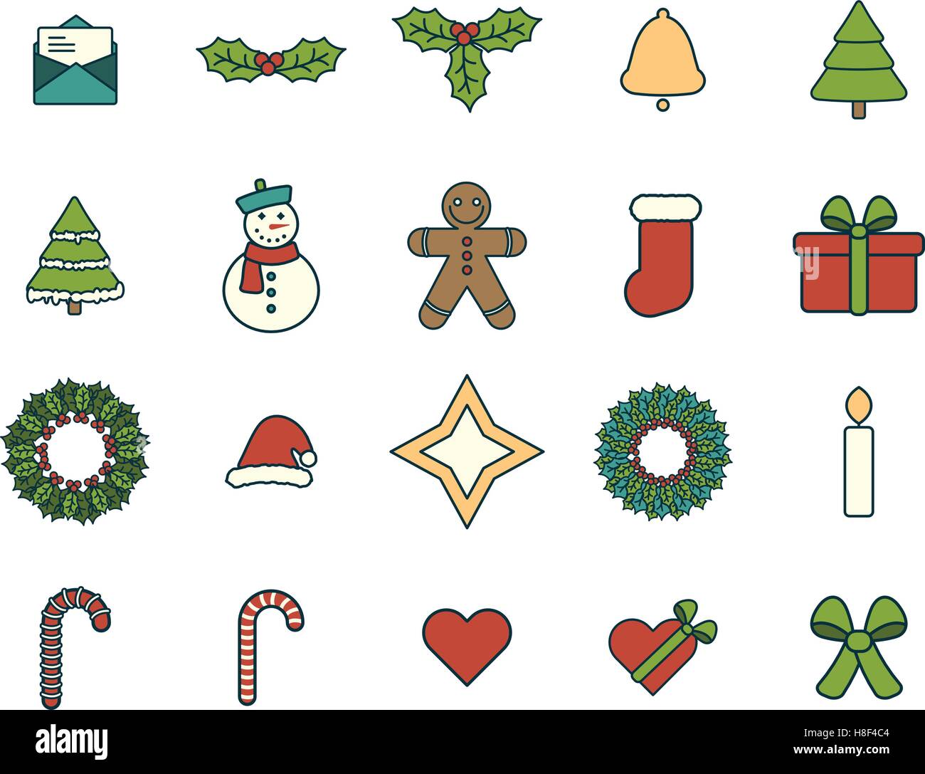 Various christmas vector signs Stock Vector Image & Art - Alamy
