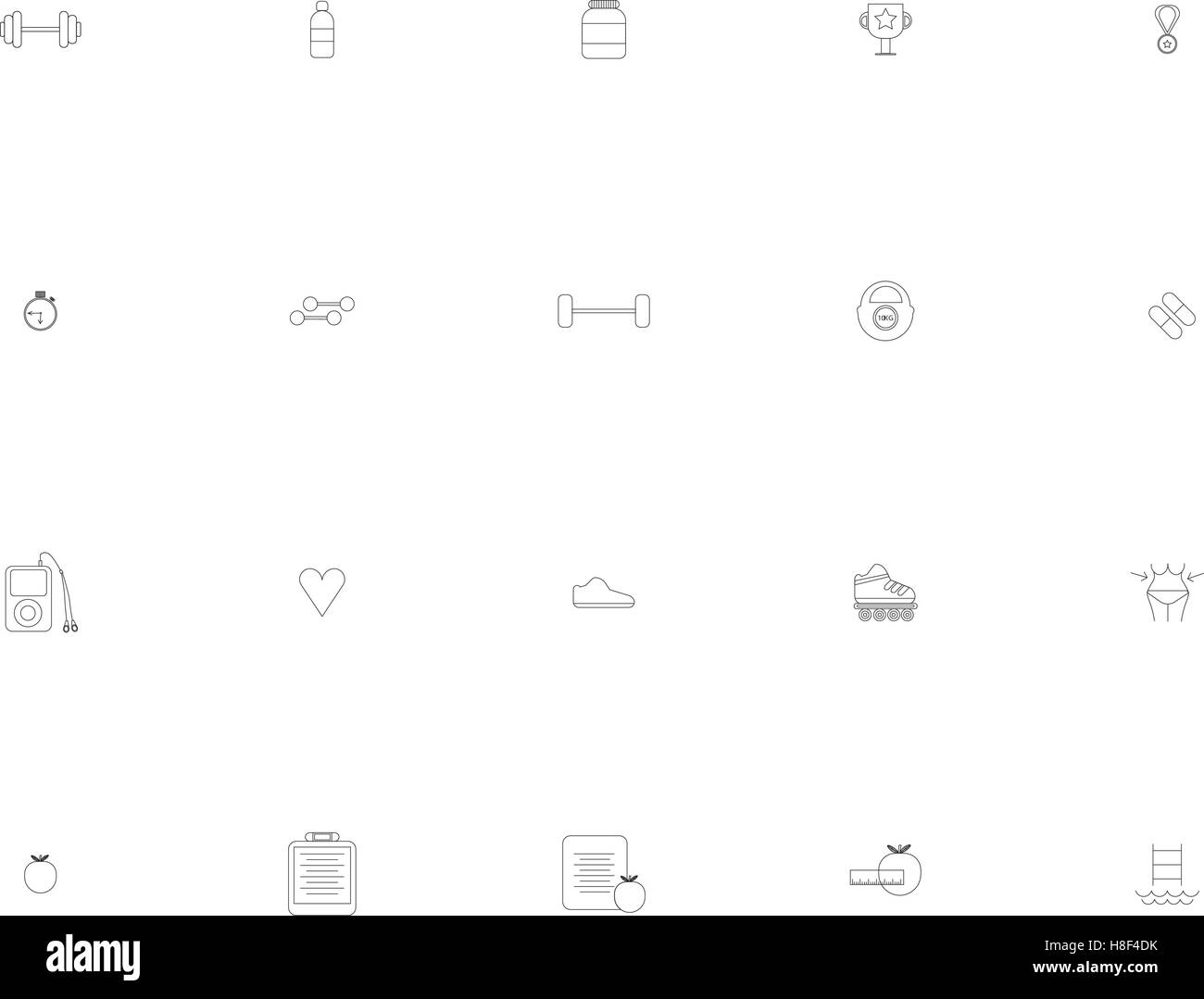 Various gym vector icons Stock Vector Image & Art - Alamy