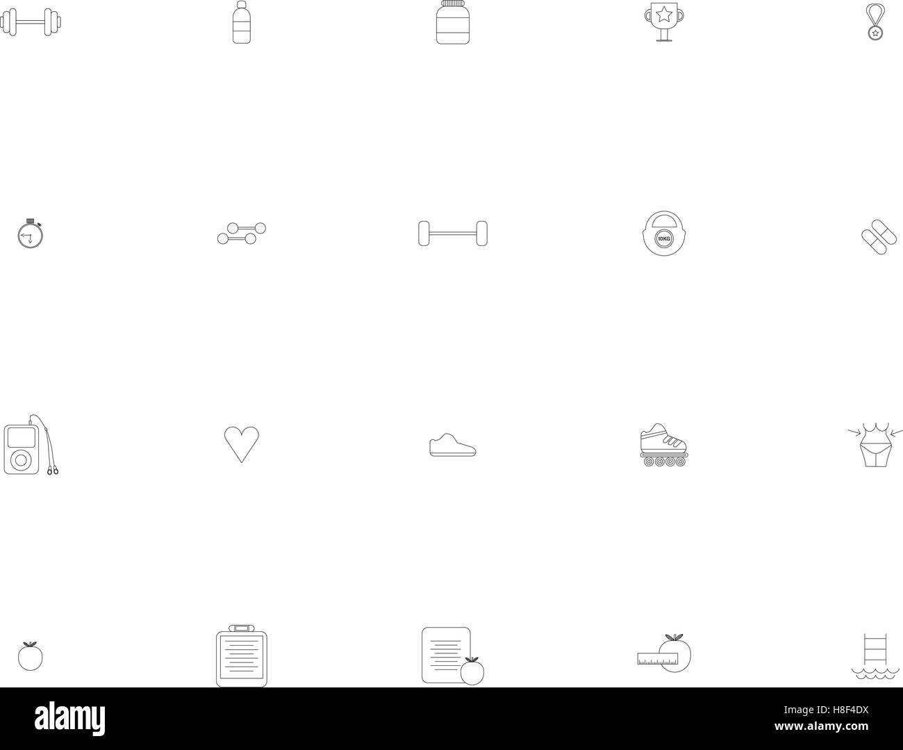 Various gym vector icons Stock Vector Image & Art - Alamy