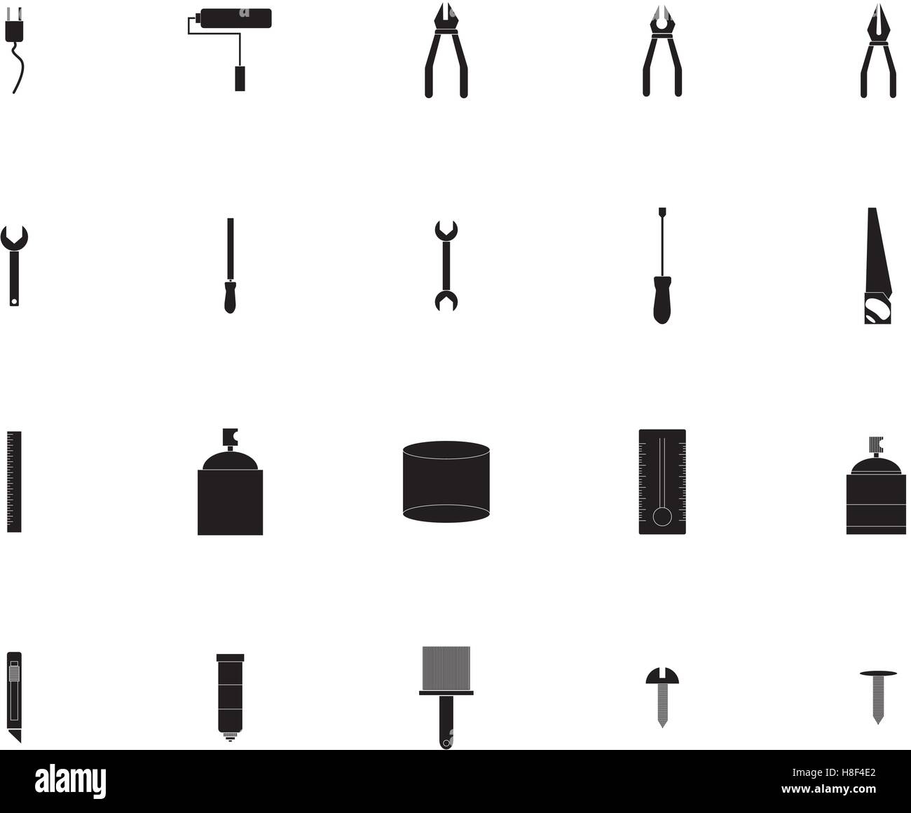 Various work tools vector signs Stock Vector Image & Art - Alamy