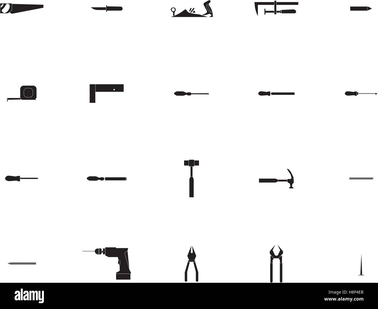 Various work tools vector signs Stock Vector Image & Art - Alamy