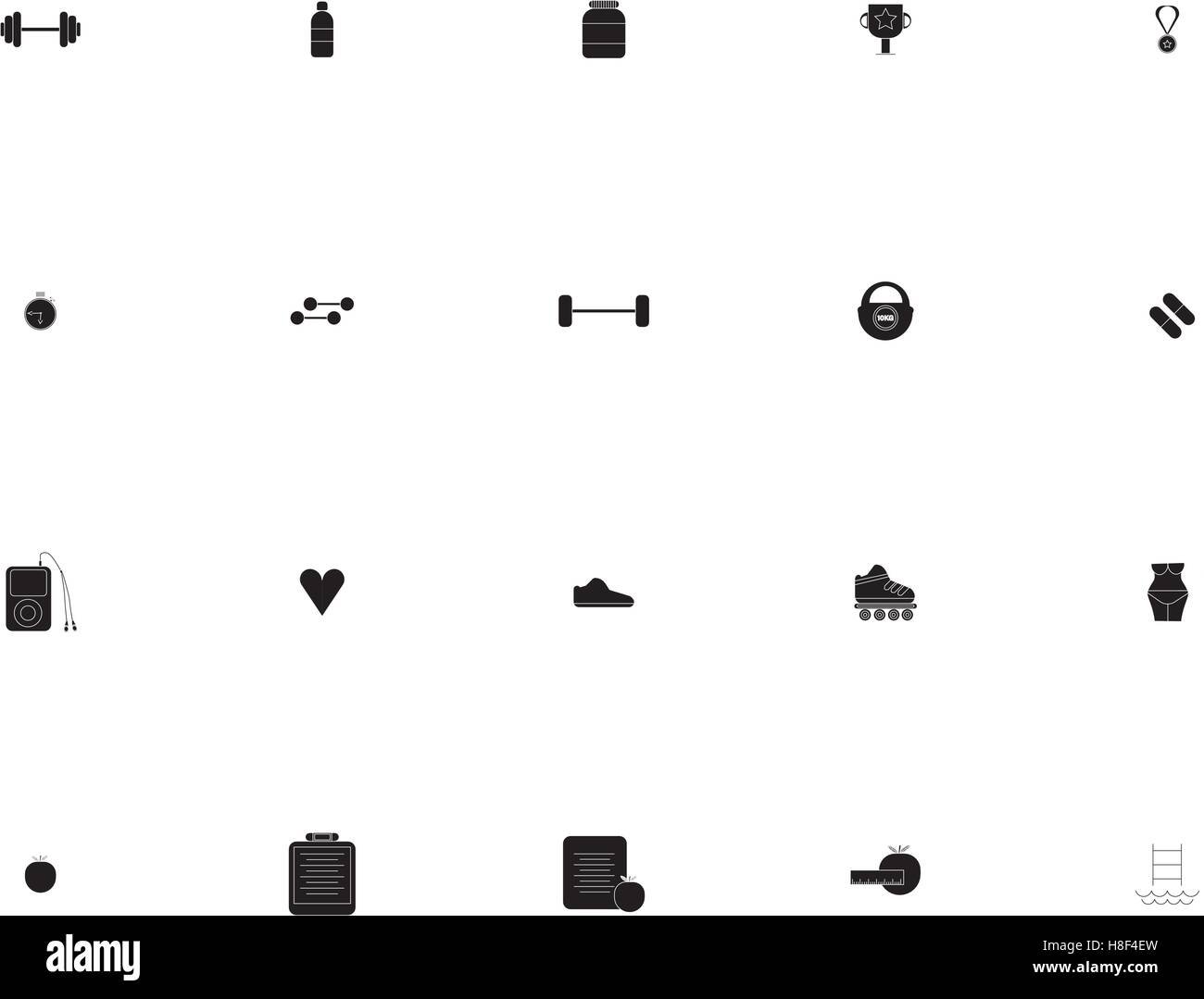 Various gym vector icons Stock Vector Image & Art - Alamy