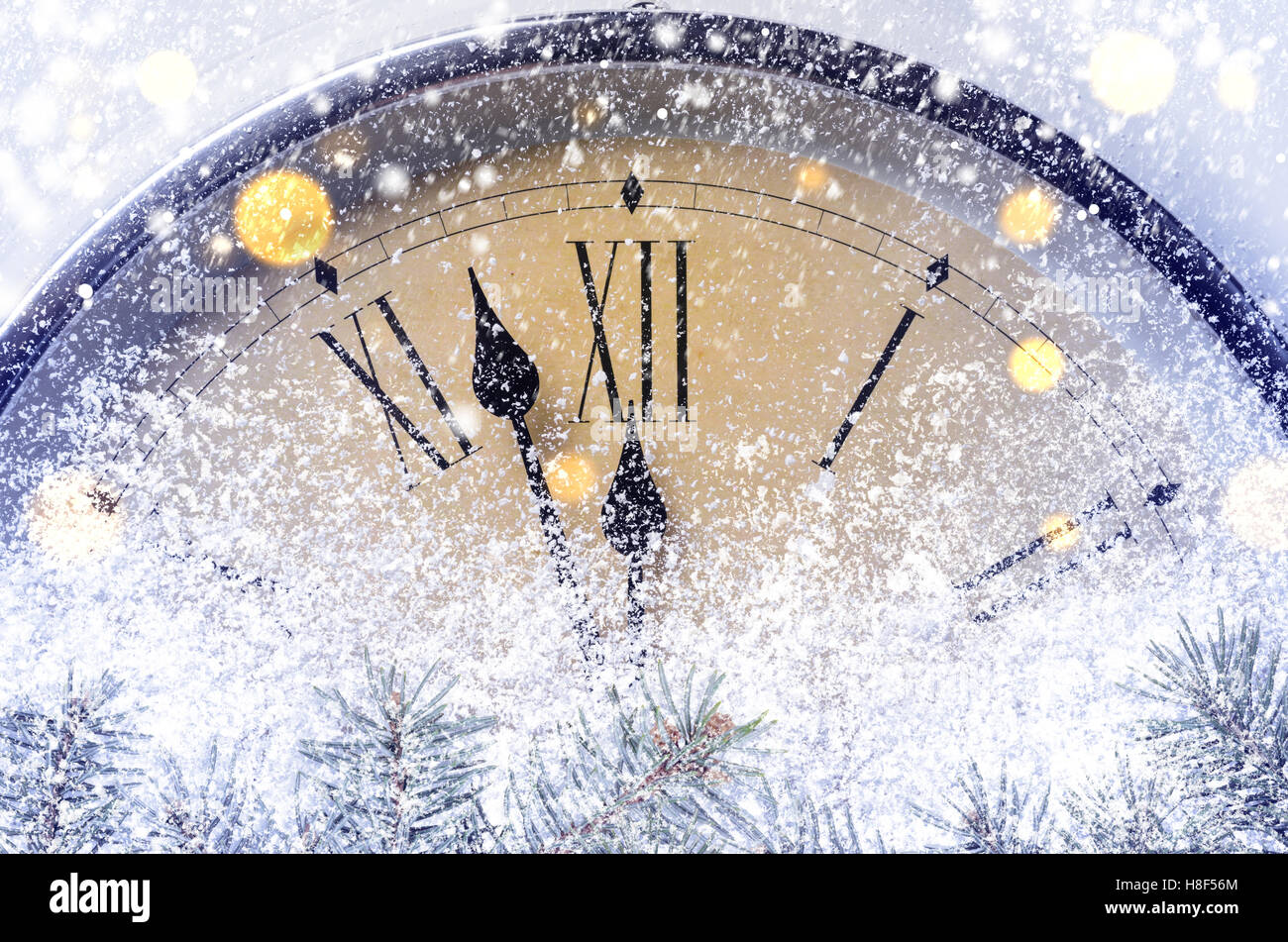 Countdown to midnight Stock Photo - Alamy