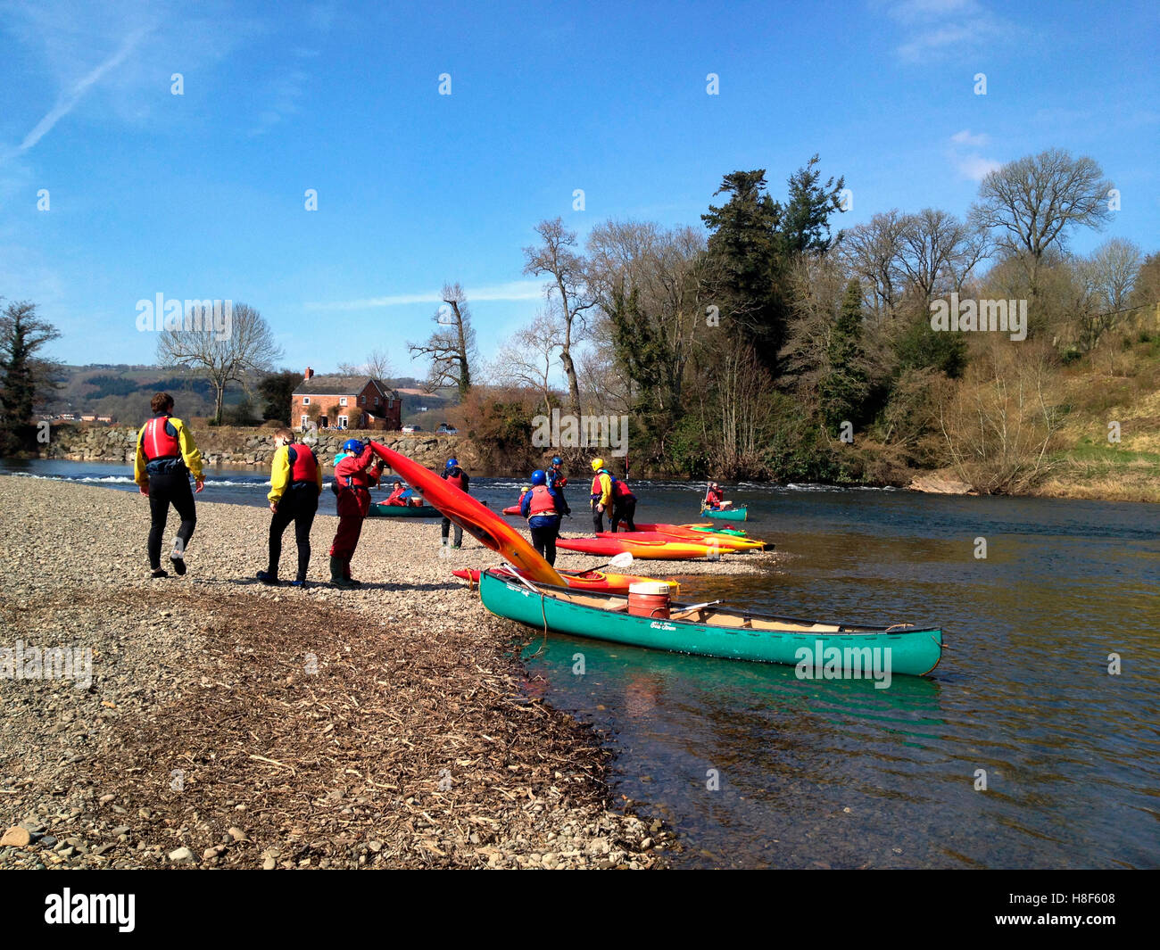 Canoeing river wye children hi-res stock photography and images - Alamy
