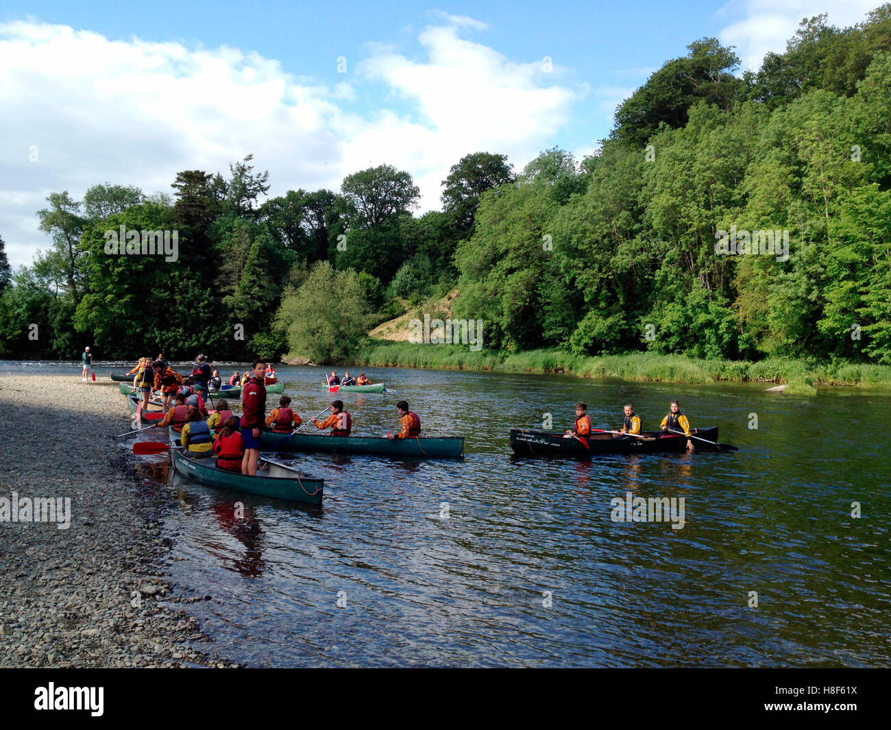 Canoeing river wye children hi-res stock photography and images - Alamy