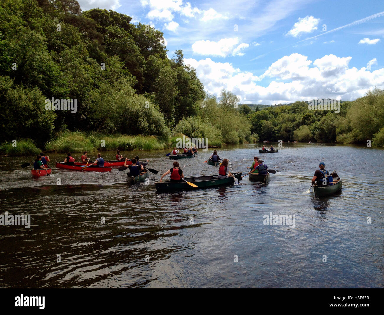 Canoeing river wye children hi-res stock photography and images - Alamy