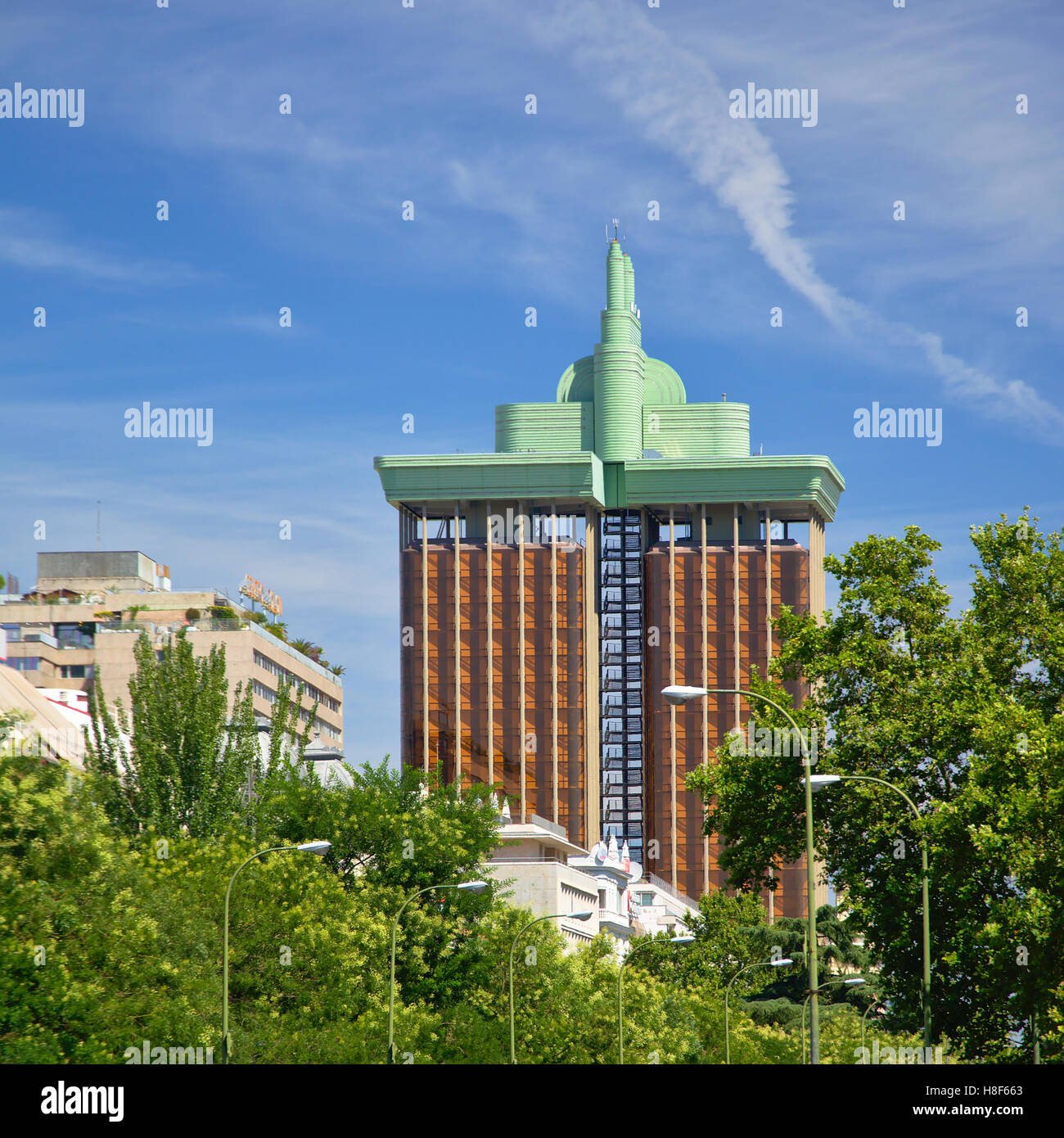 'Torres de colon' or towers of Columbus, Madrid Stock Photo - Alamy