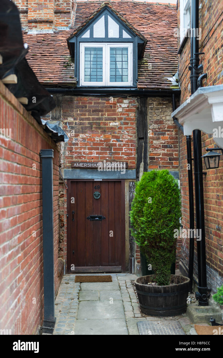 The entrance to the Amersham museum, Old Amersham, Buckinghamshire ...