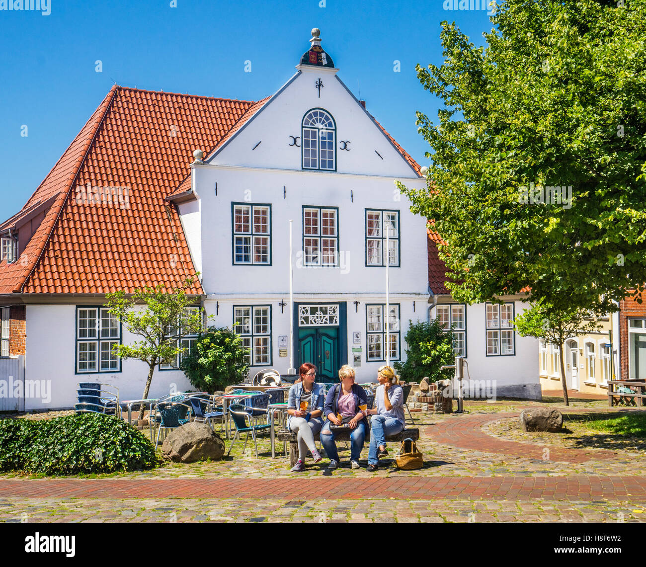 Germany, Schleswig Holstein, Dithmarschen, Town Hall Wesselburen Stock ...