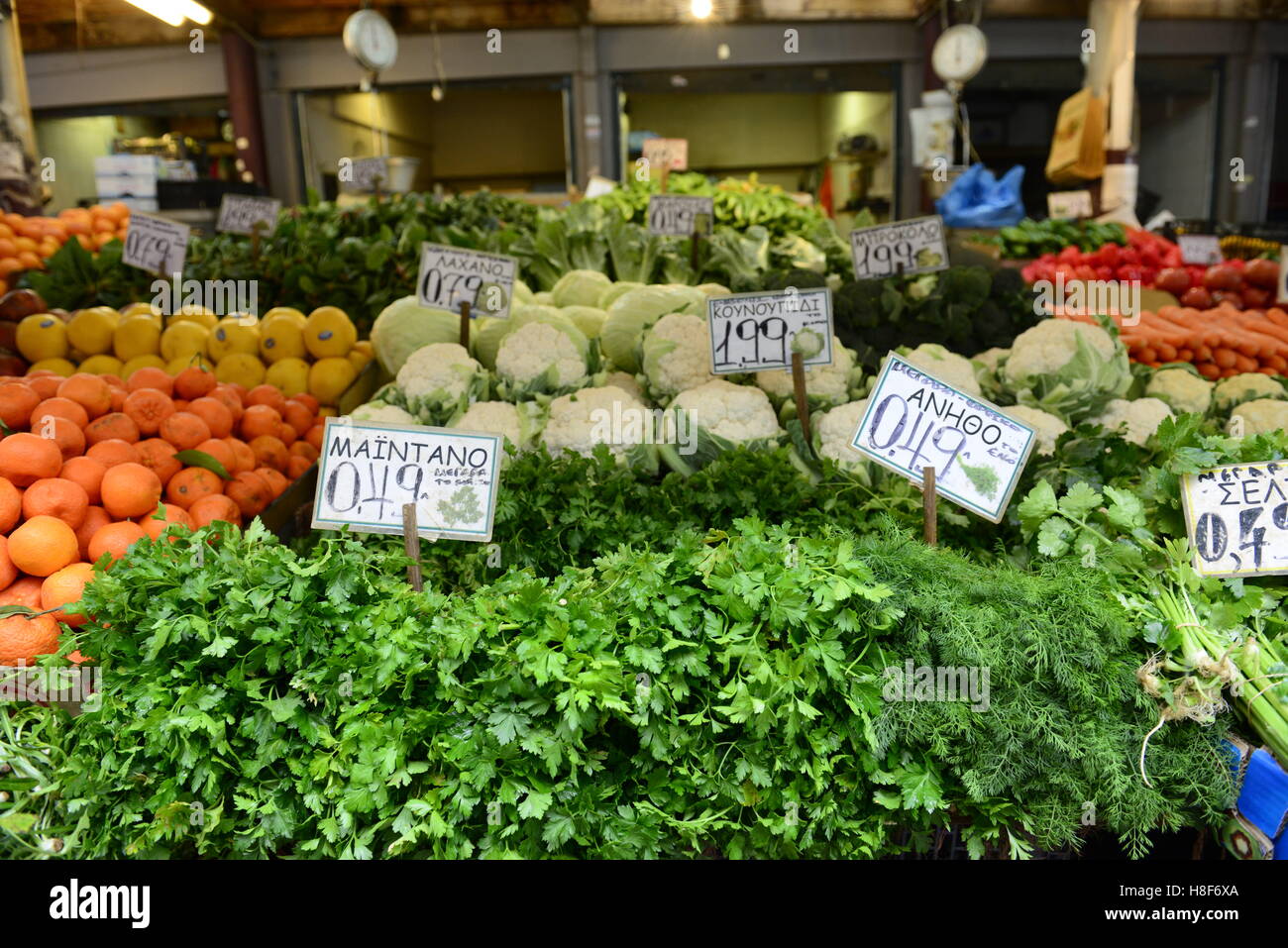 A busy colorful market in Athens, Greece Stock Photo - Alamy