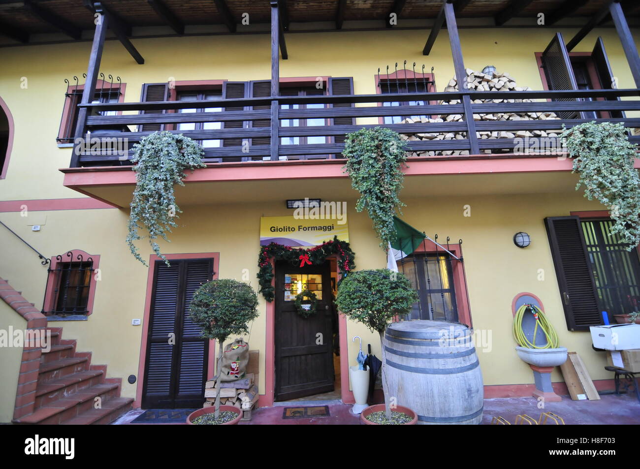 Tasty Italian cheese sold in Giolito cheese shop in Bra, Piedmont ...