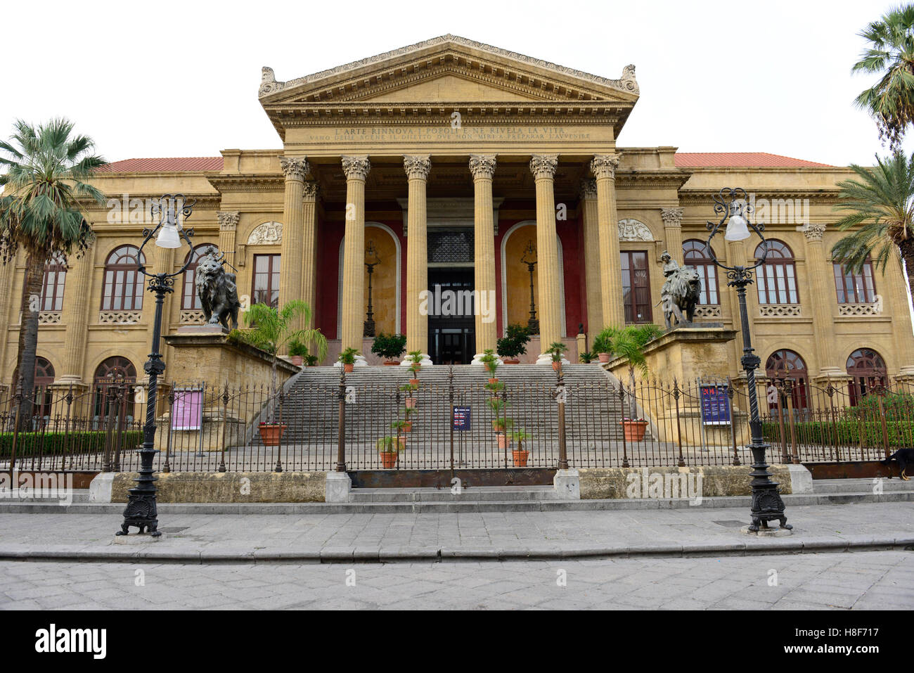 The beautiful Massimo theater ( Teatro Massimo ) in central Palermo ...