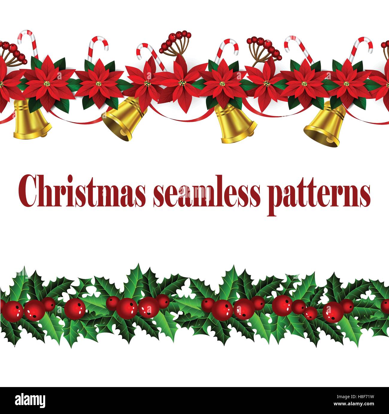Set of n Seamless Christmas borders Stock Vector Image & Art - Alamy