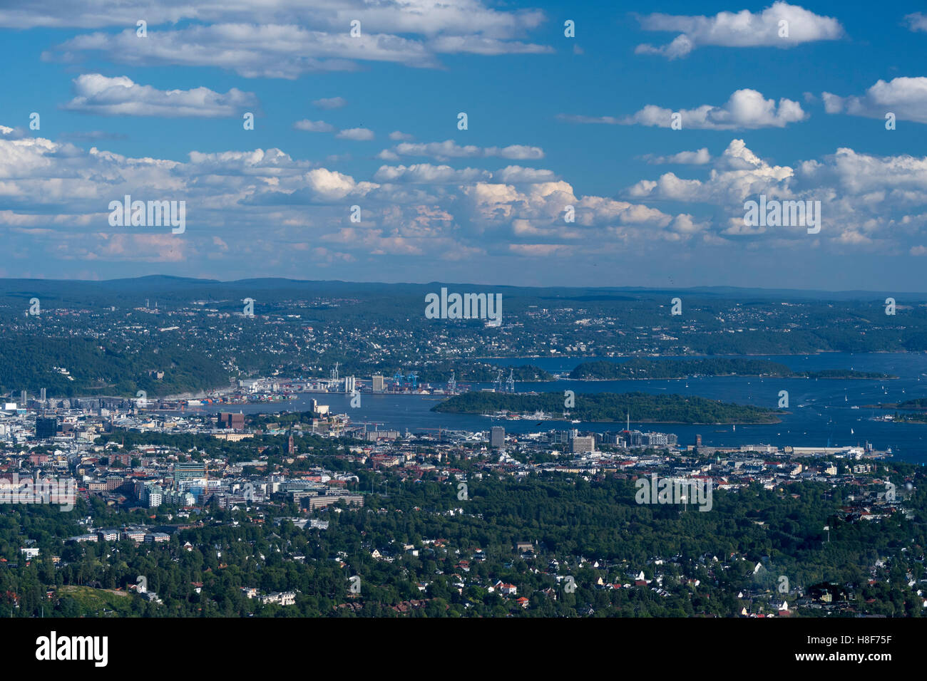 View from Holmenkollen, Oslo, Norway Stock Photo - Alamy