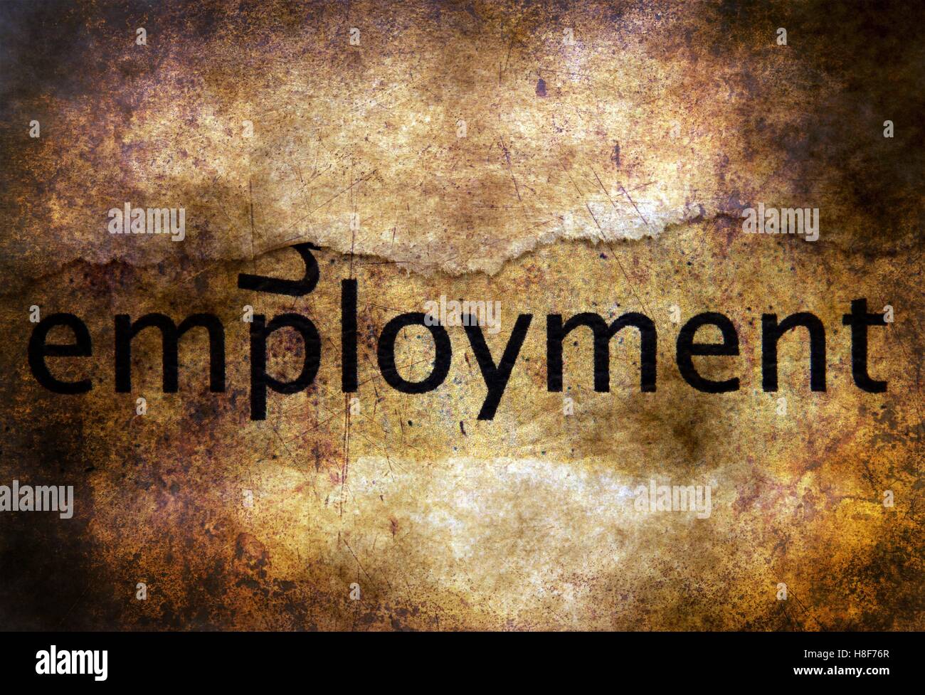 Employment text on grunge background Stock Photo - Alamy