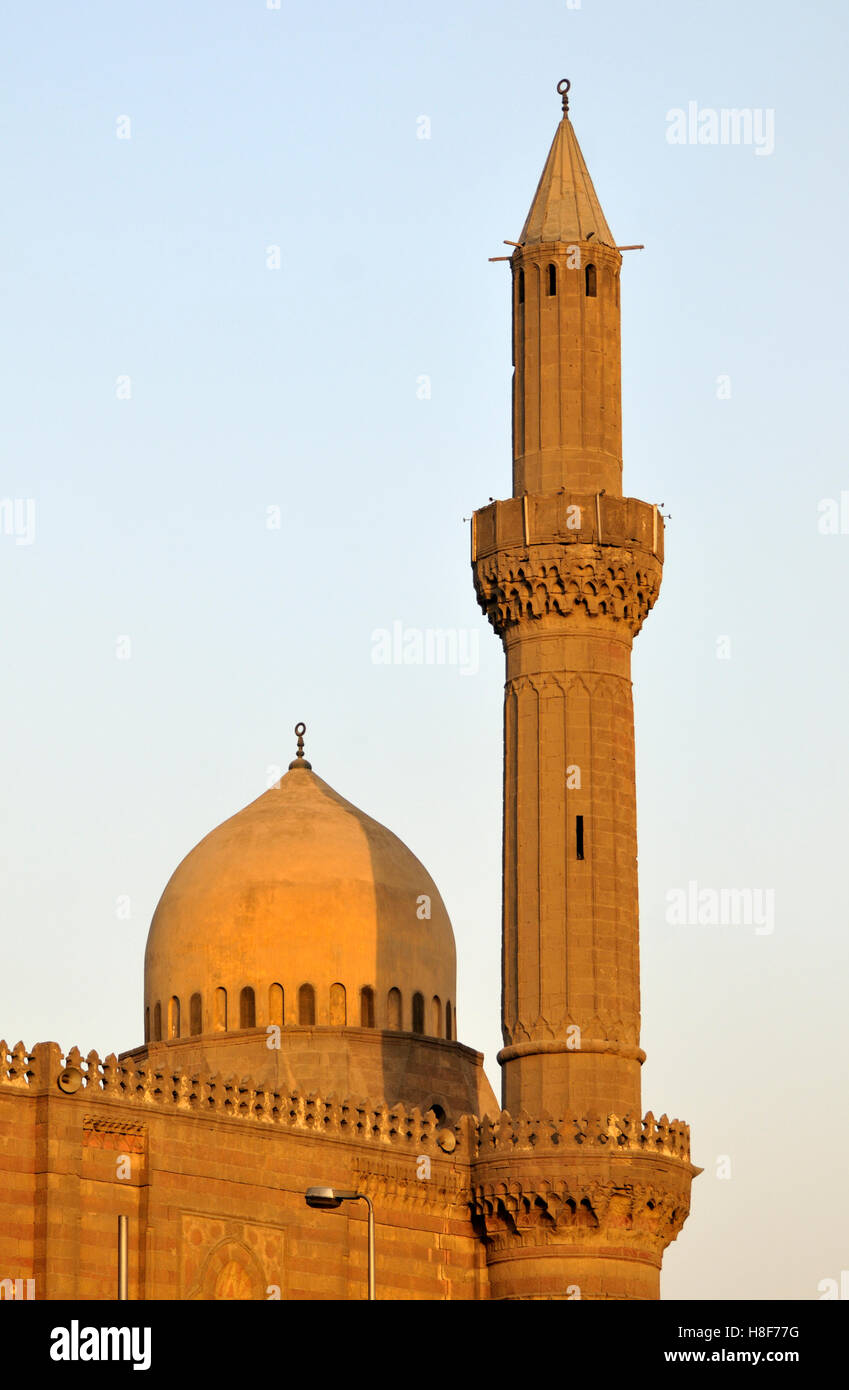 Detail of mosque dome and minaret, Islamic Cairo, Egypt, North Africa ...