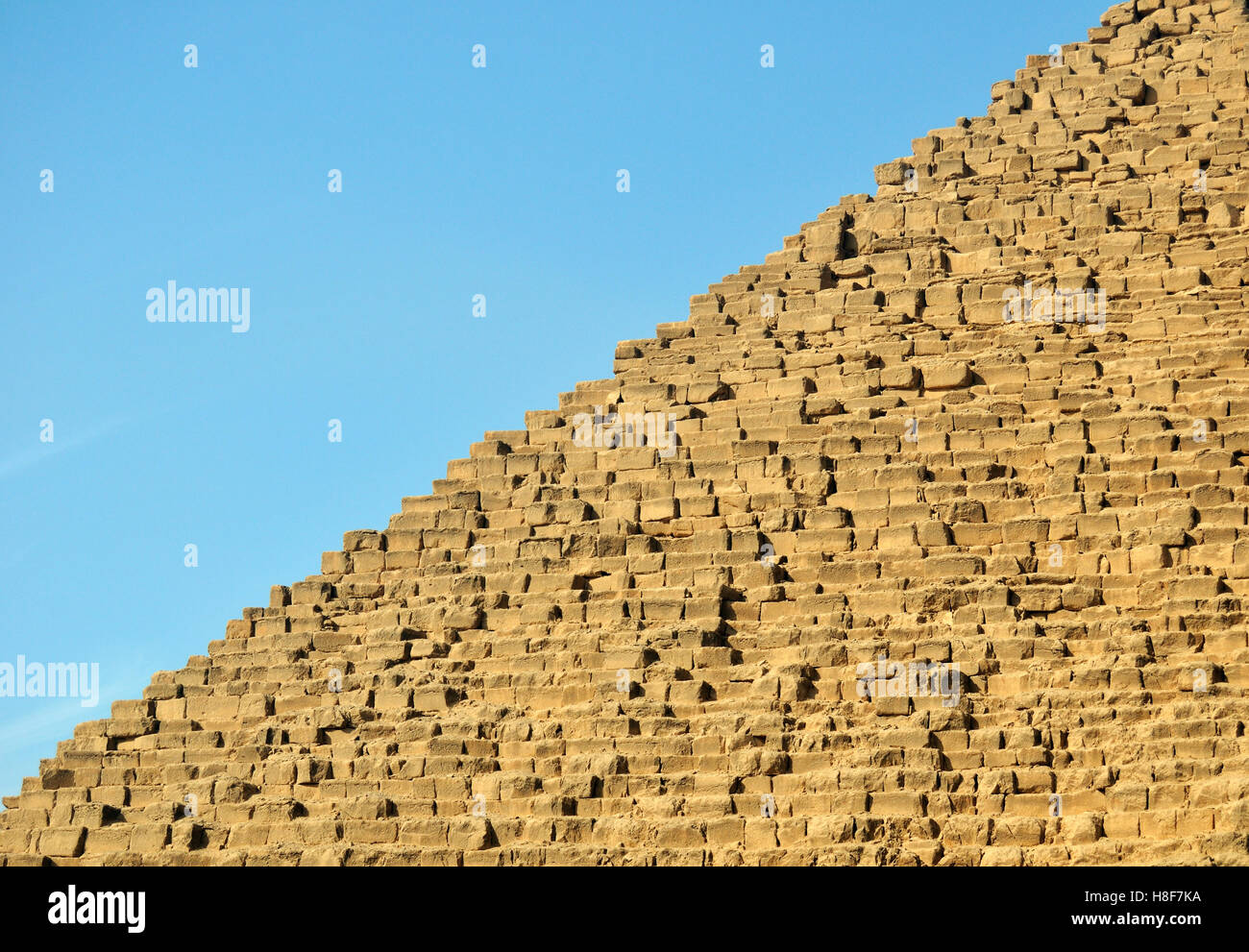 Detail of stone blocks of Great Pyramid of Giza, Pyramid of Khufu or ...