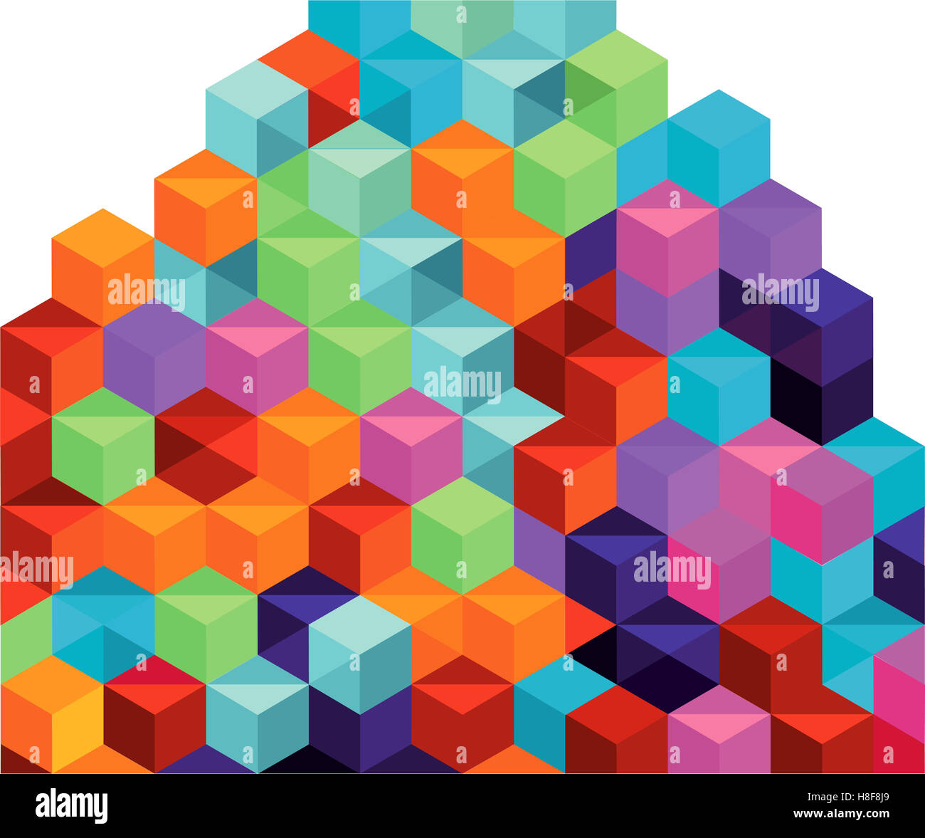 colorful stacks of boxes, geometric, graphic Stock Photo - Alamy