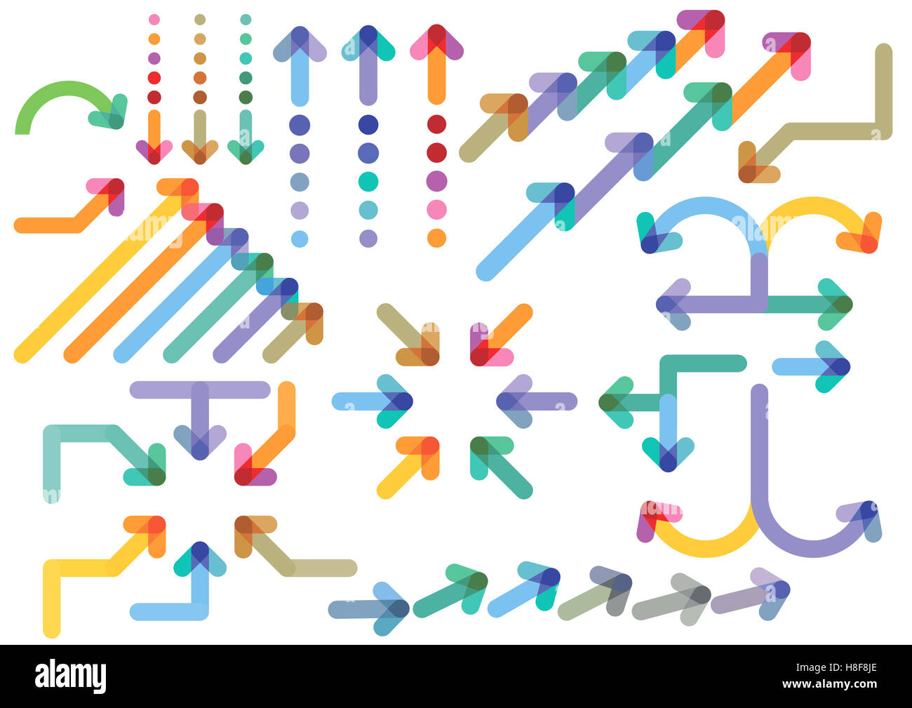 Arrows with directions hi-res stock photography and images - Alamy