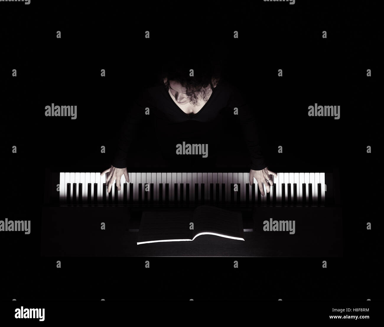 Hands on piano overhead High Resolution Stock Photography and Images ...