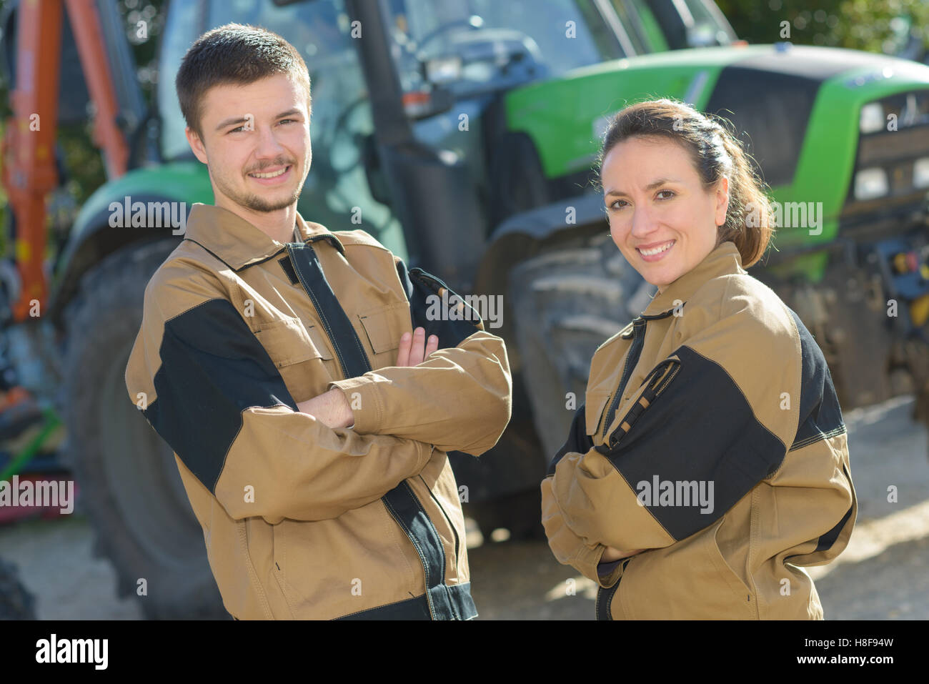 Farmer posing with tractor hi-res stock photography and images - Alamy