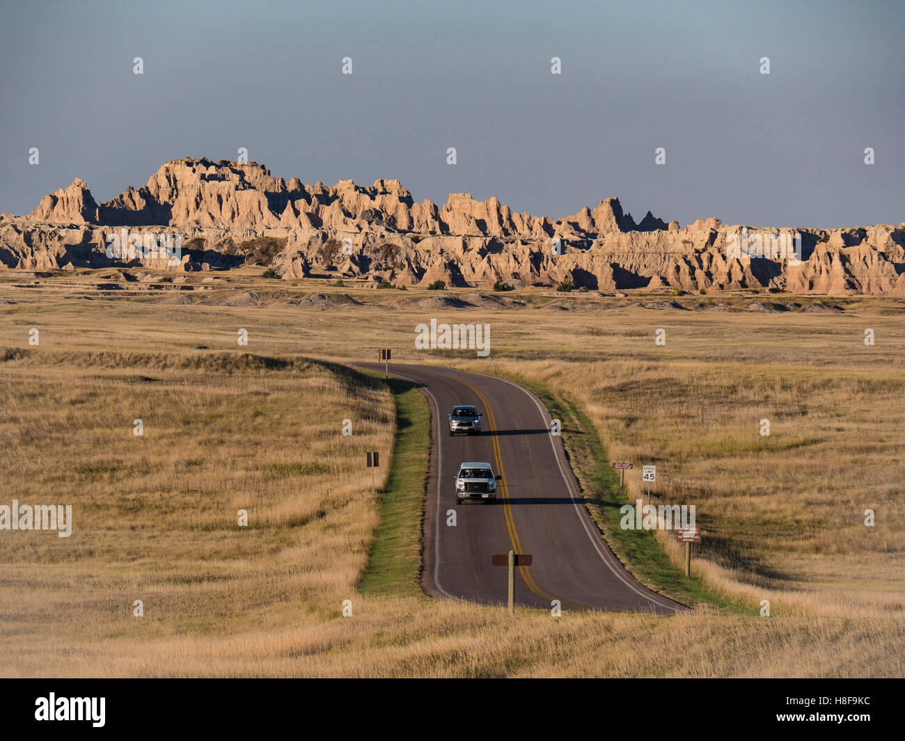 South Dakota Highway 240, Badlands Loop Road, from the Big Badlands ...