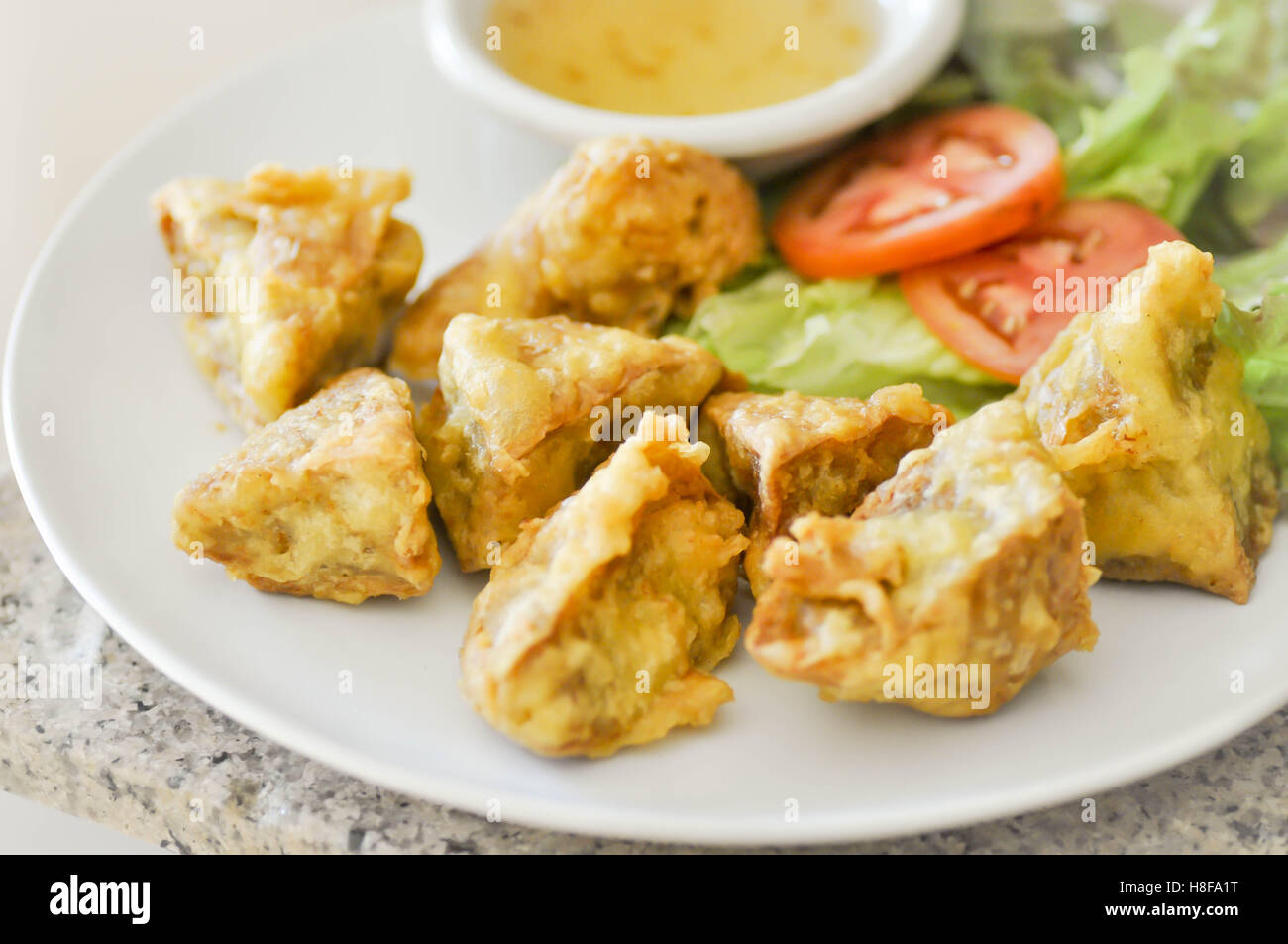 fried taro dish with vegetable Stock Photo - Alamy