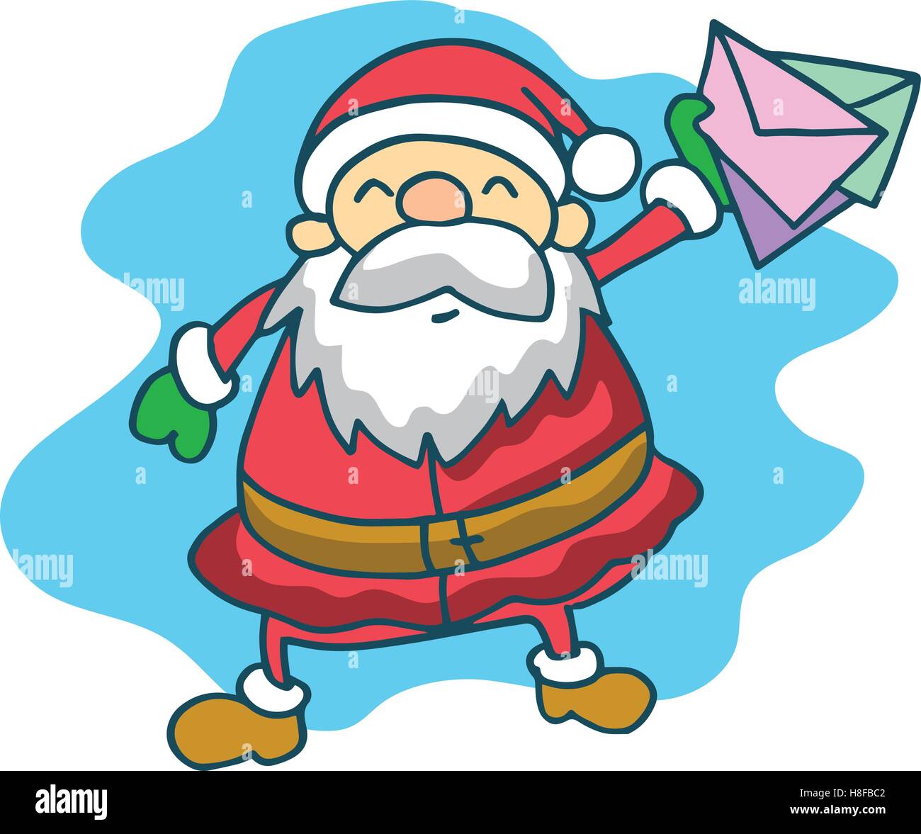 Santa Claus with mail collection Stock Vector Image & Art - Alamy