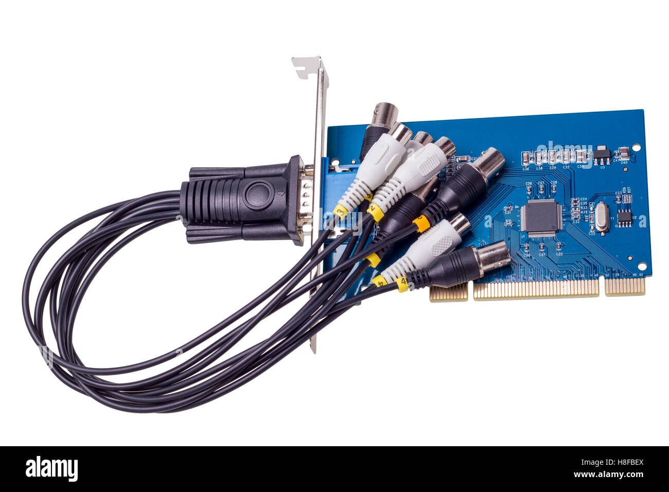 Computer video capture card isolated on white background Stock Photo ...