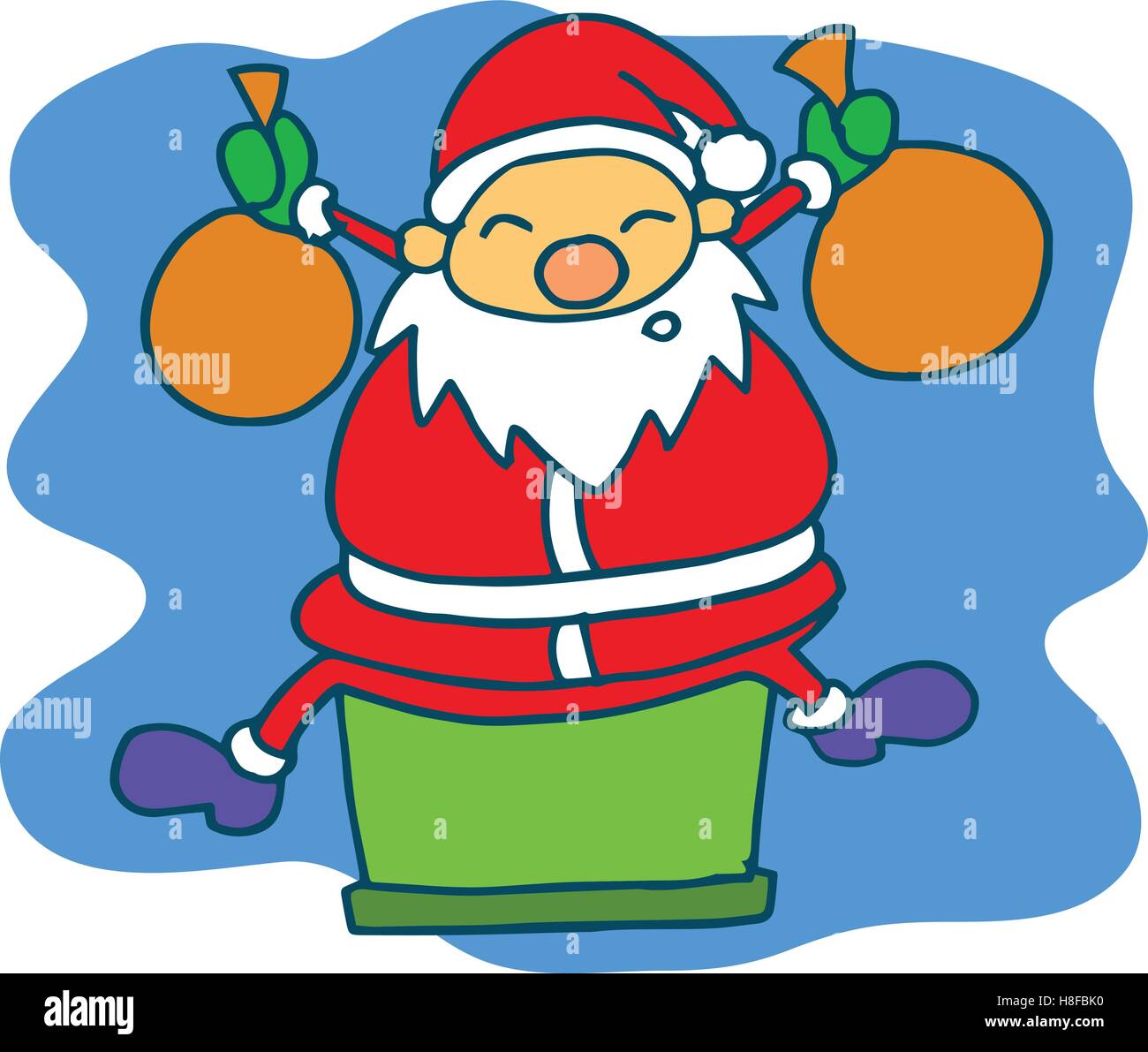 Happy Santa cartoon Christmas theme Stock Vector Image & Art - Alamy