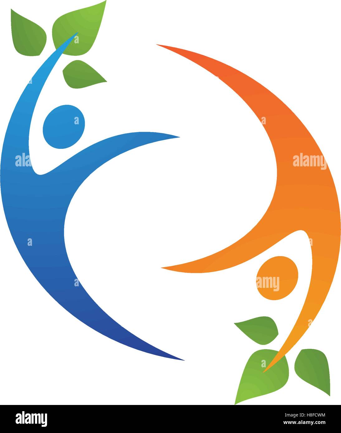 Fun people Healthy Life icon Logo template Stock Vector Image & Art - Alamy