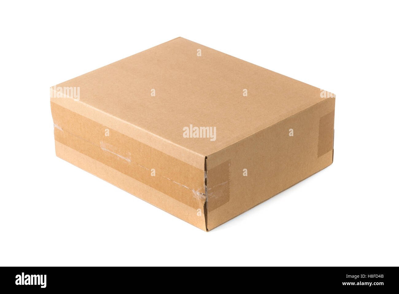 Closed cardboard Box or brown paper package box isolated with soft ...