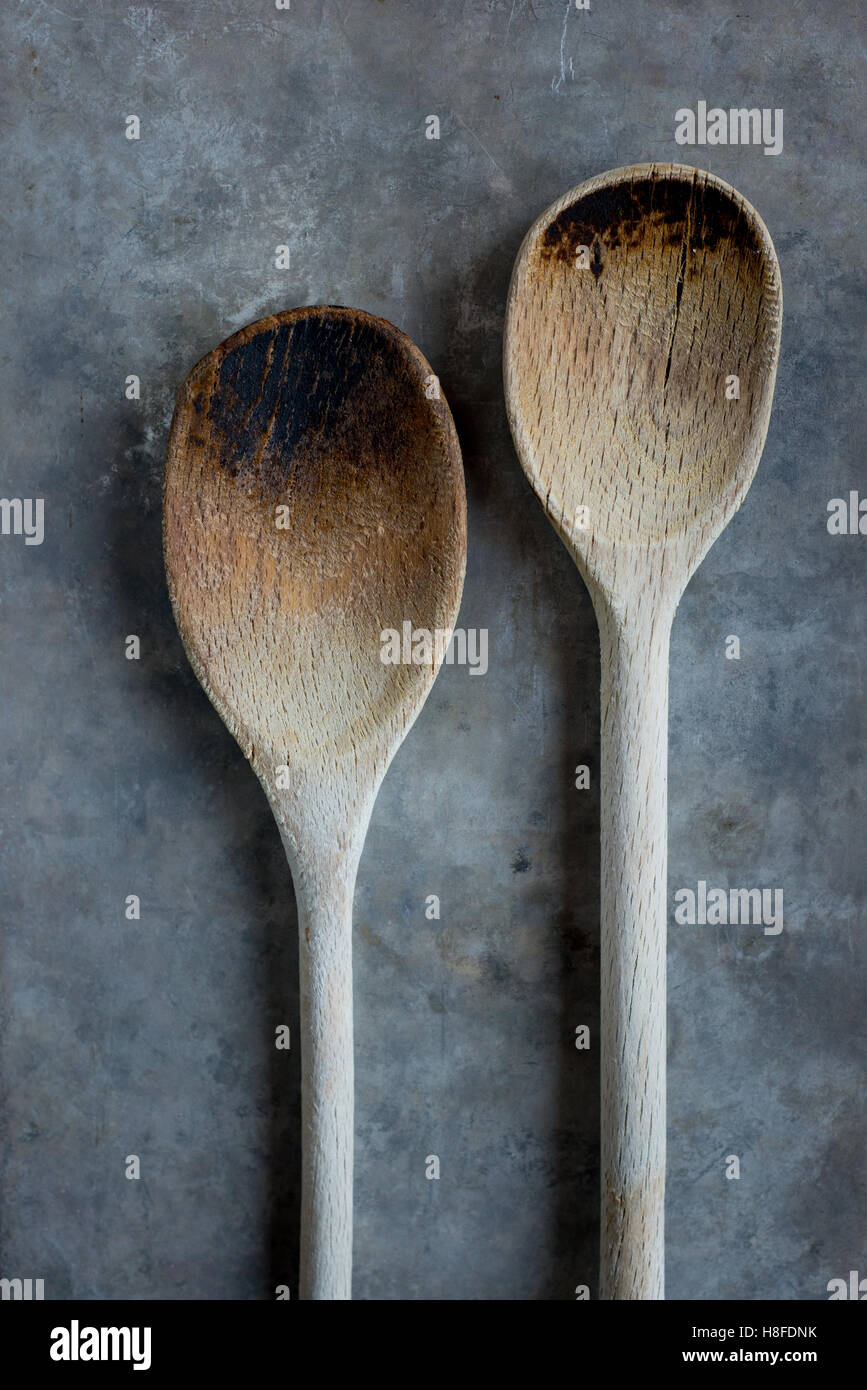 Old used wooden spoon isolated hi-res stock photography and images - Alamy