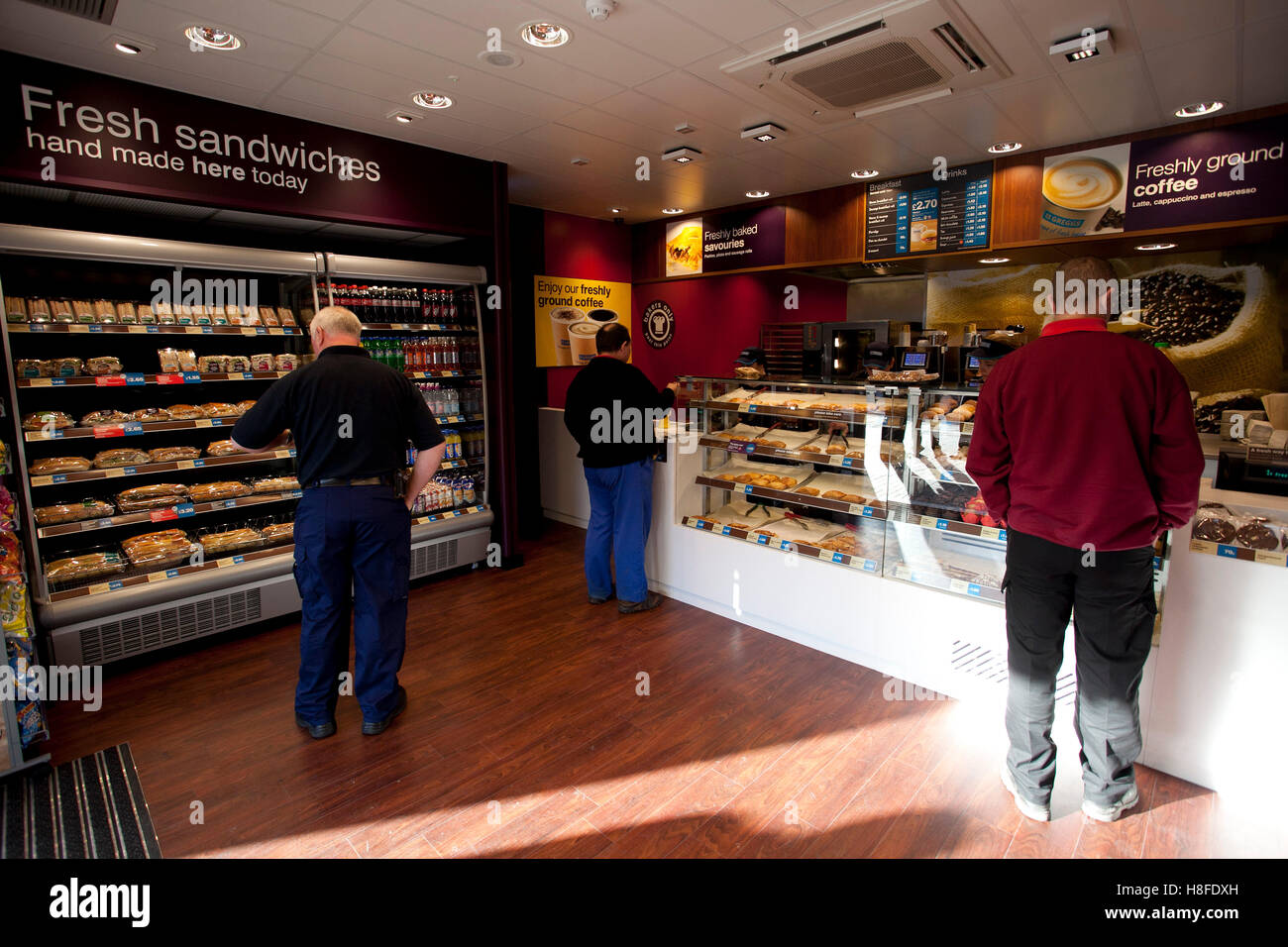 A Greggs shop Customers inside the shop Stock Photo - Alamy