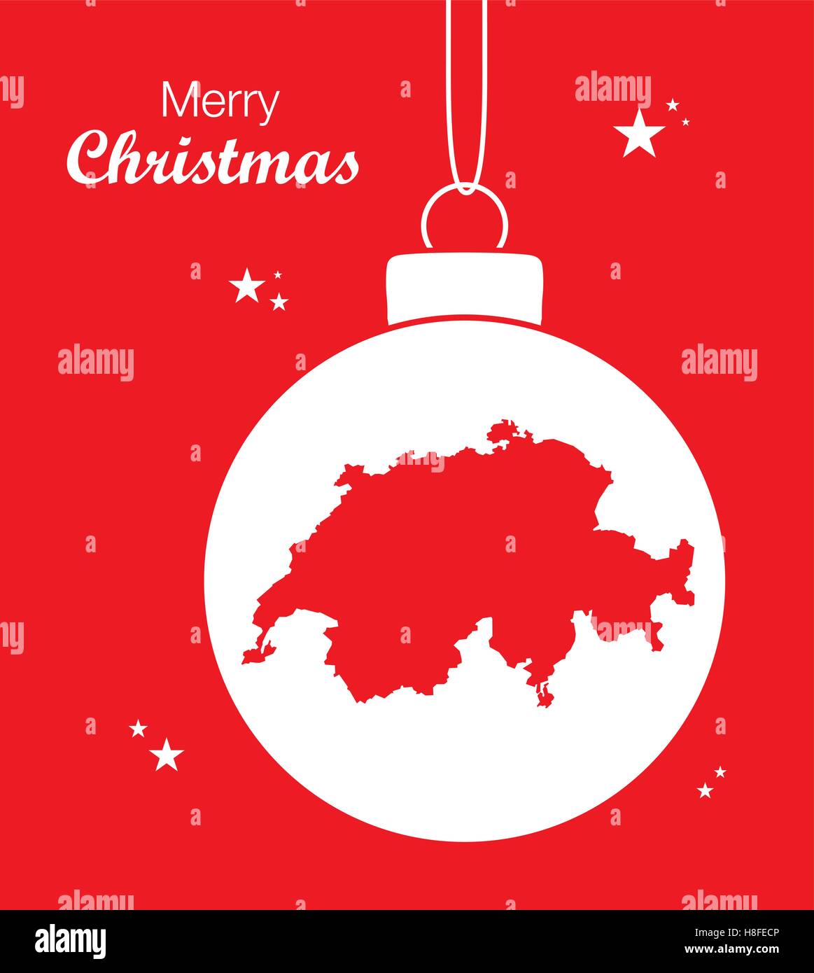 Merry Christmas Map Switzerland Stock Vector Image & Art - Alamy