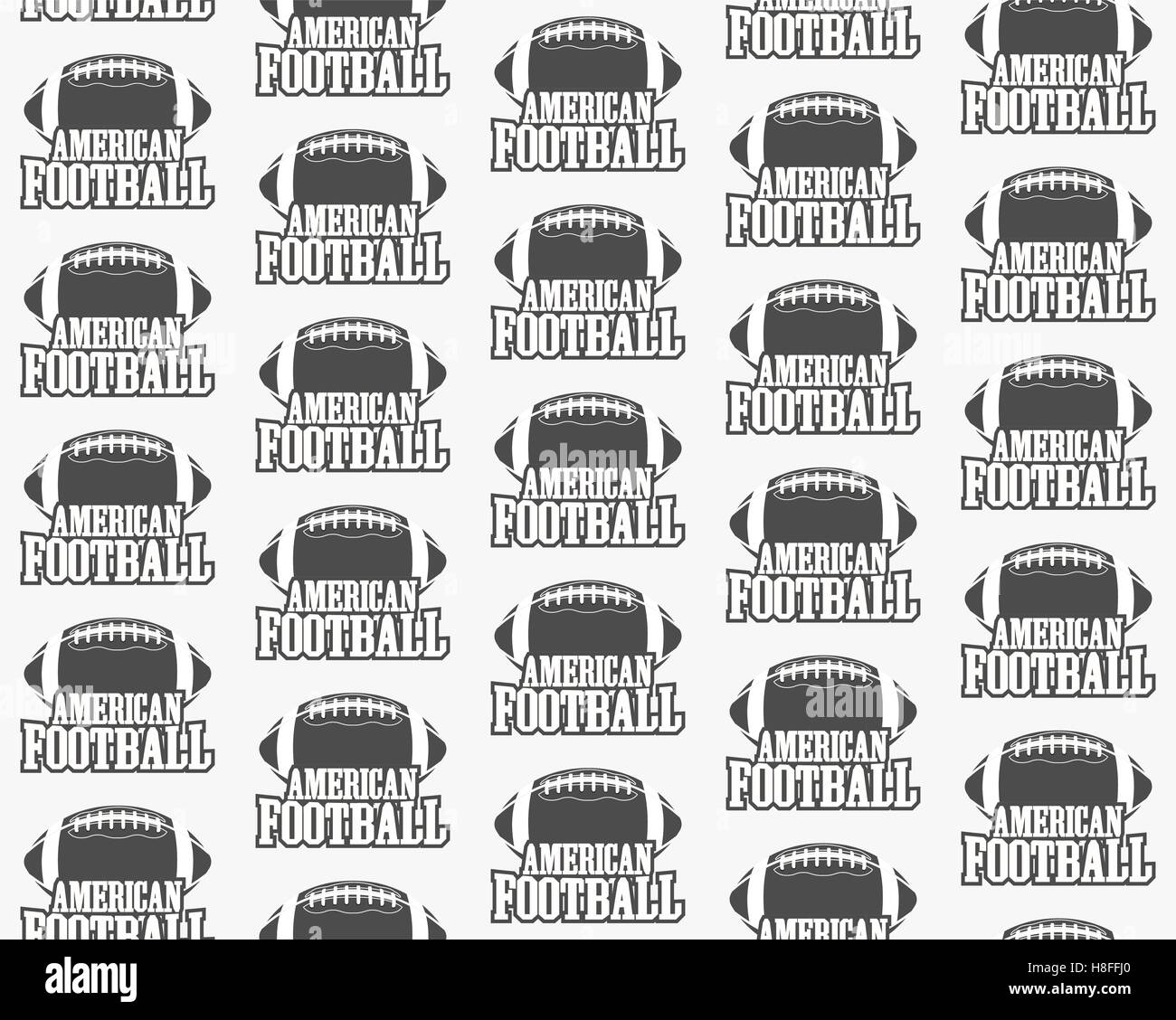 Vector american football seamless pattern. Sports retro monochrome ...