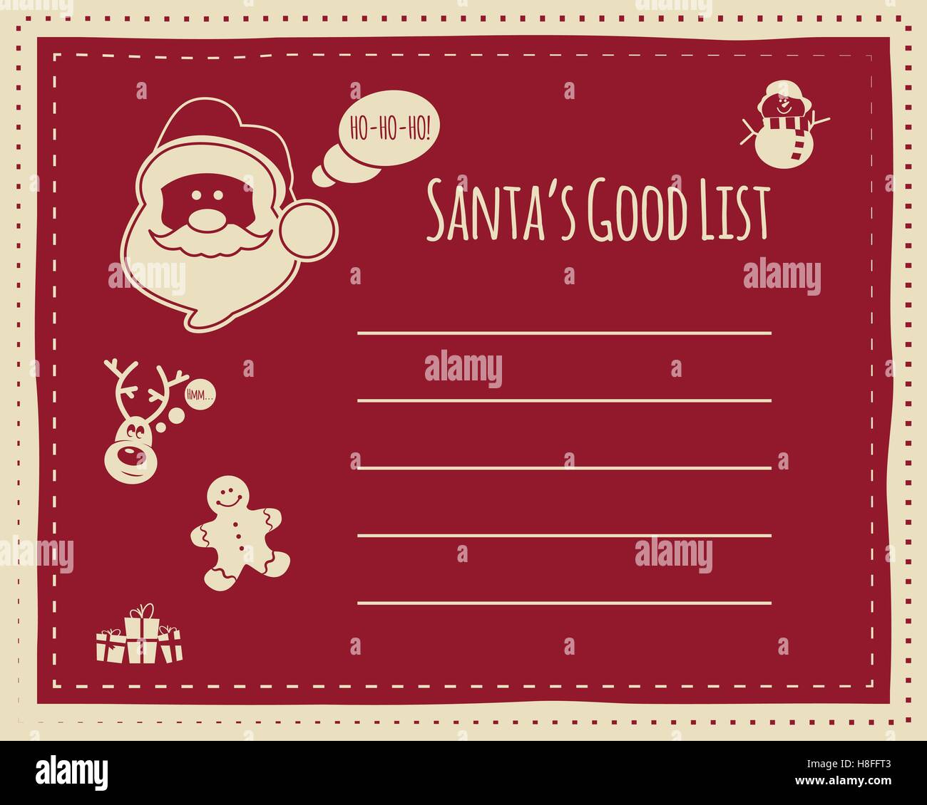 Santas naughty or nice list Stock Vector Images - Alamy