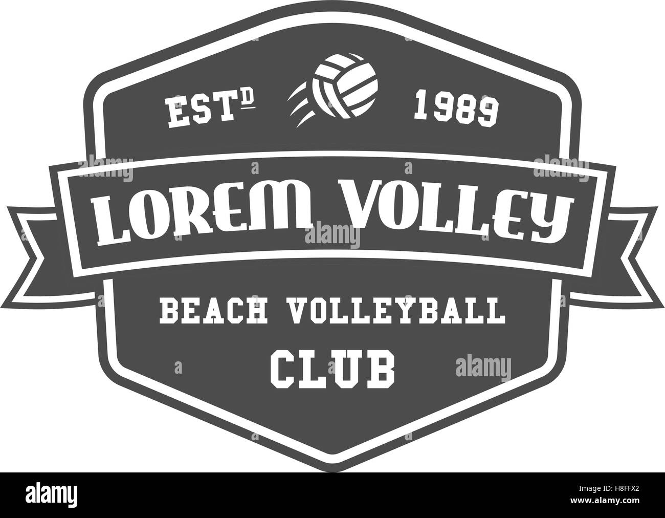 Volleyball label, badge, logo and icon. Sports insignia. Best for ...
