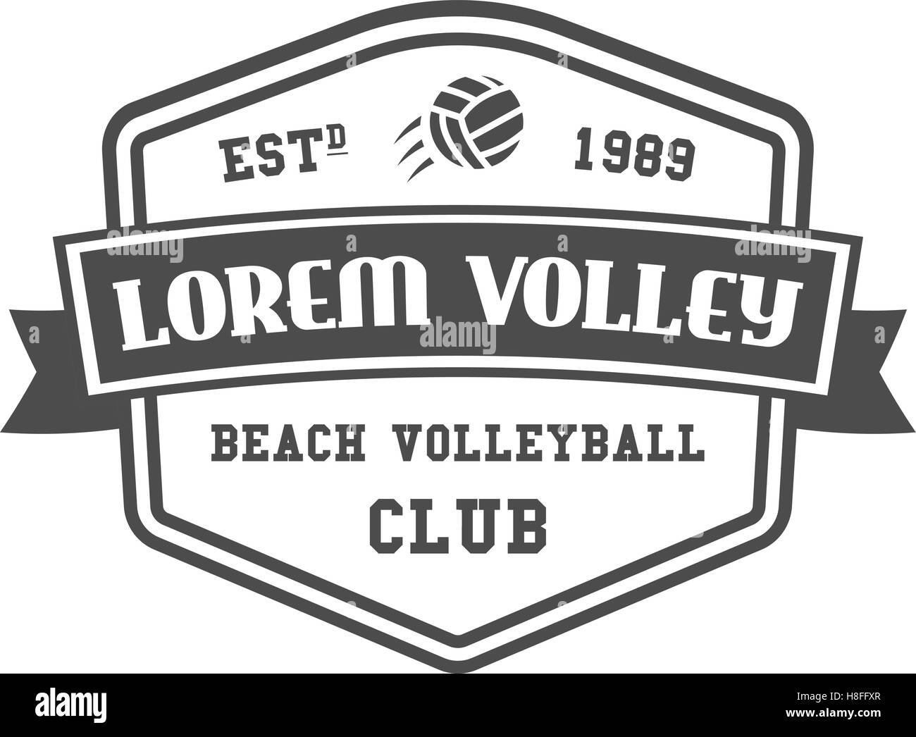 Volleyball label, badge, logo and icon. Sports insignia. Best for ...