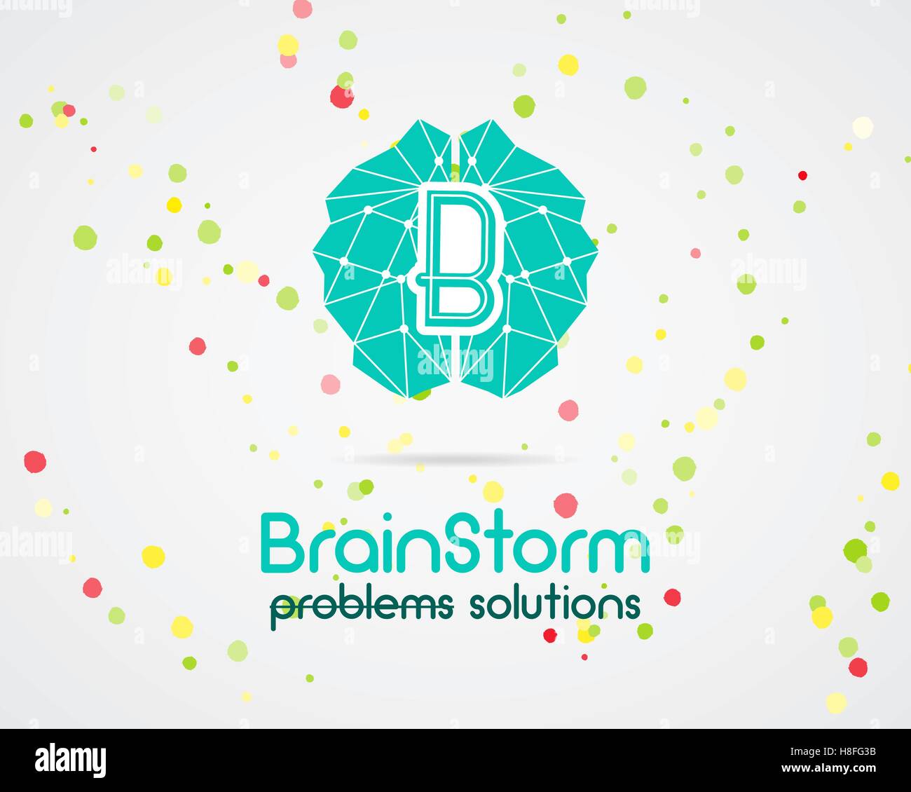 Brainstorm, brain, creation and idea logo template and elements. Solve ...