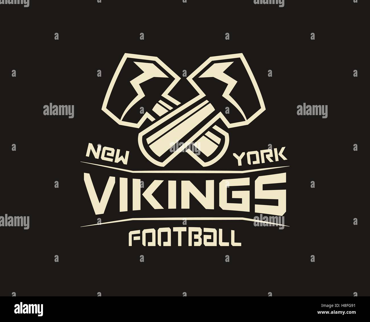 American football label. Hammer logo element innovative and creative ...