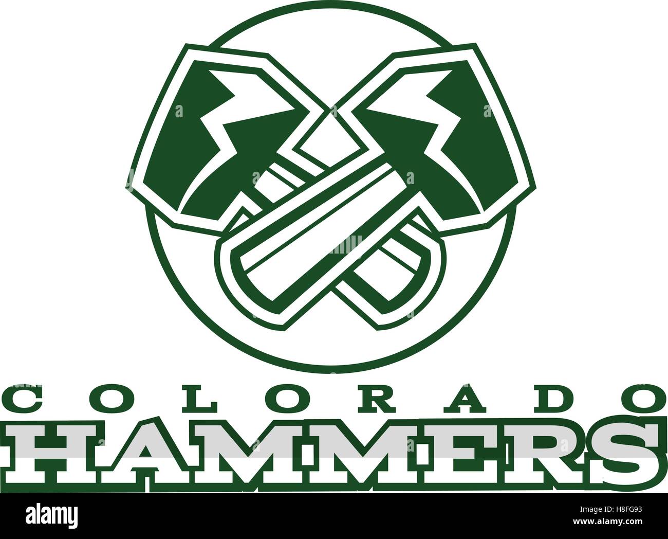 American football label. Hammer logo element and creative inspiration ...