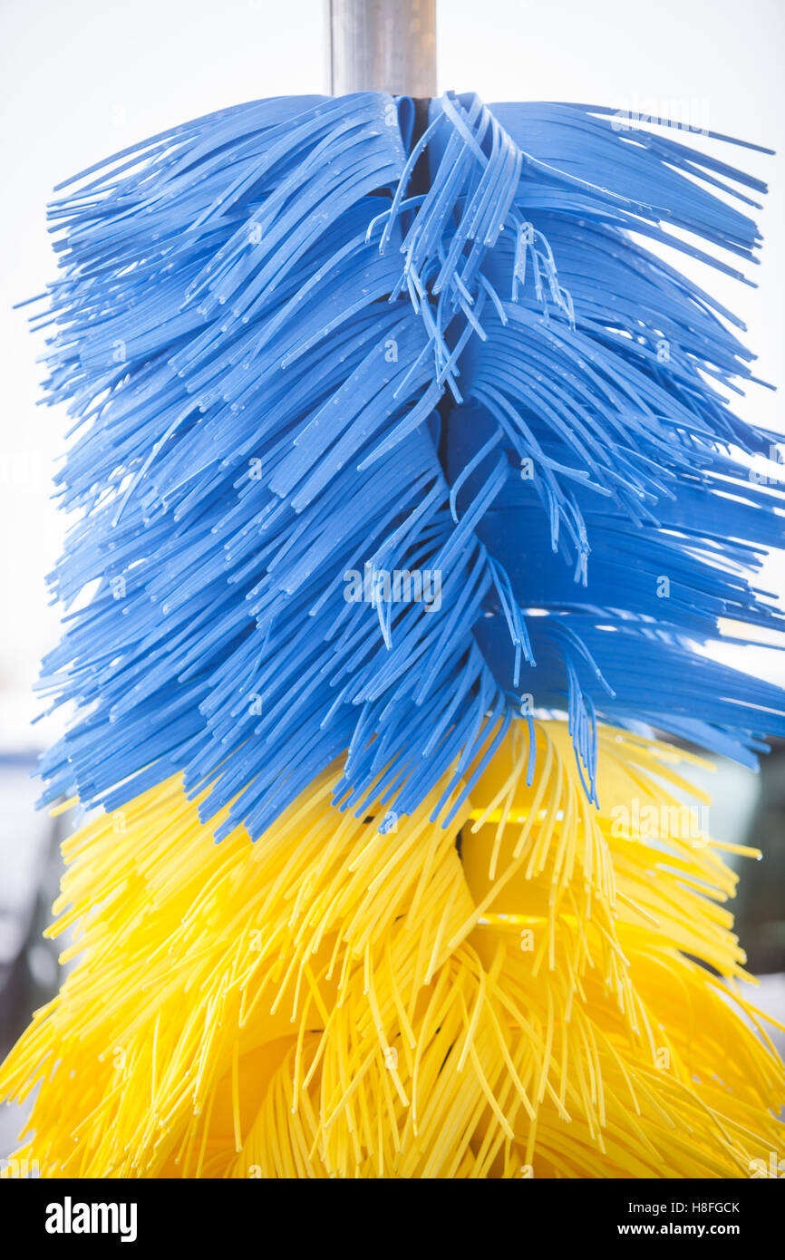 Close up shot of an automated brush in a car wash Stock Photo - Alamy