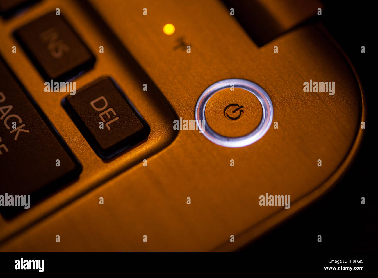Power button lit hi-res stock photography and images - Alamy