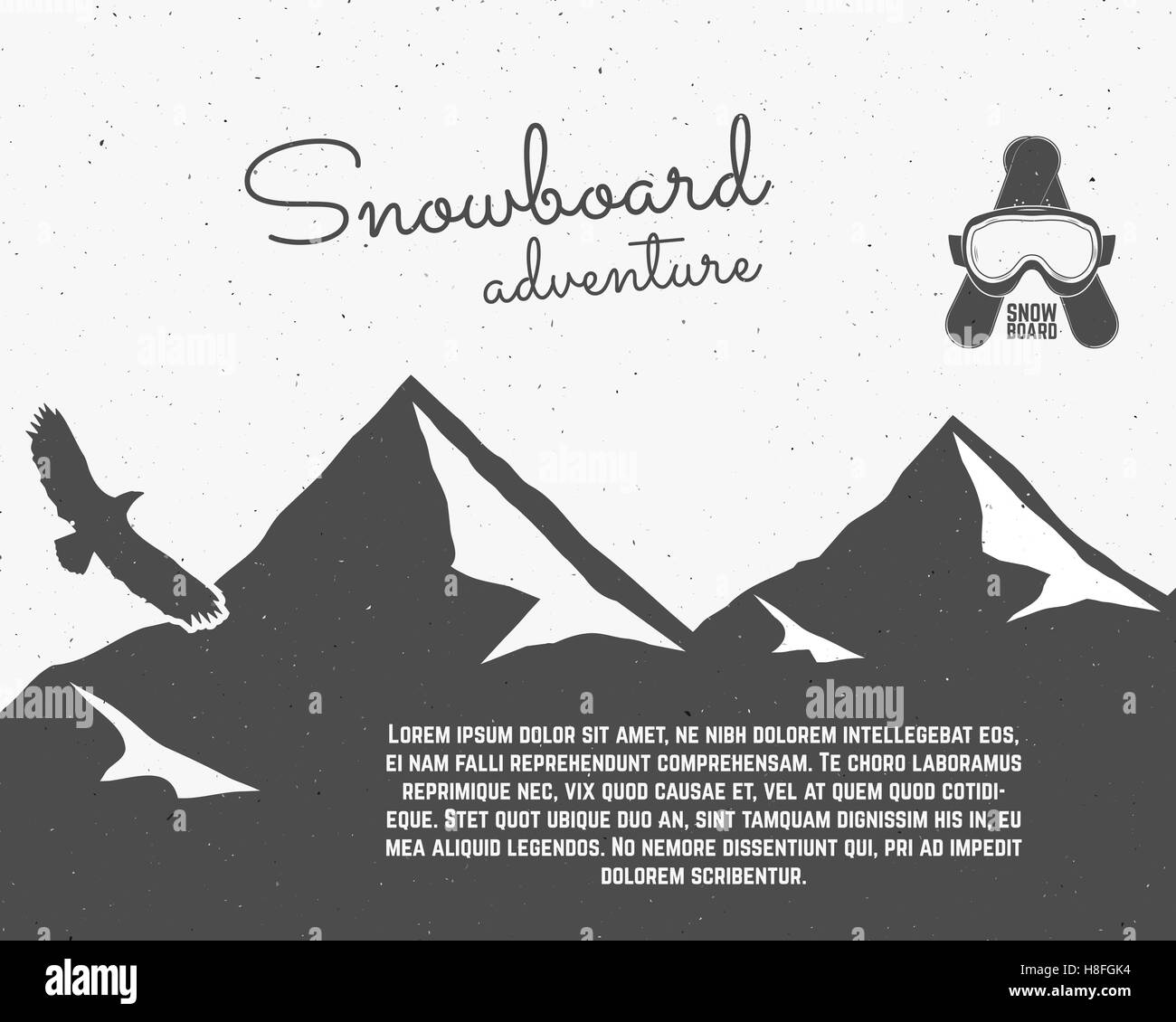 Snowboarding extreme background. Motivation quote template. Winter ...