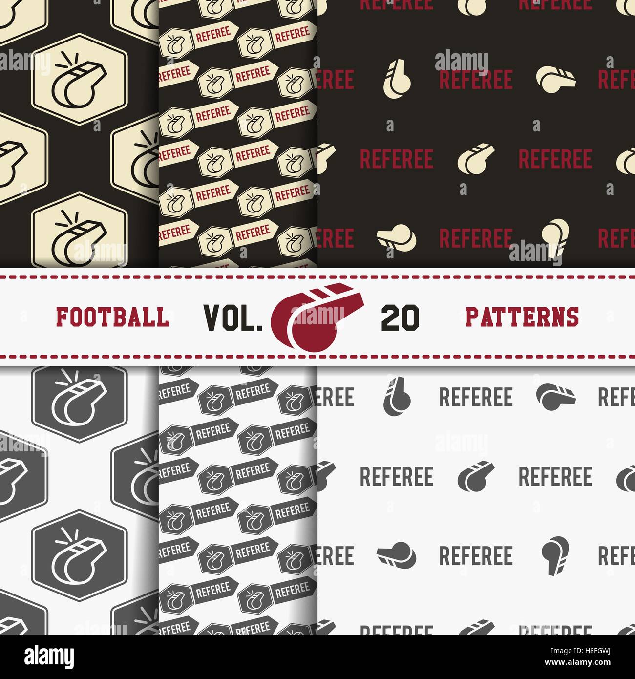 Set of american football patterns. Usa sports seamless background ...