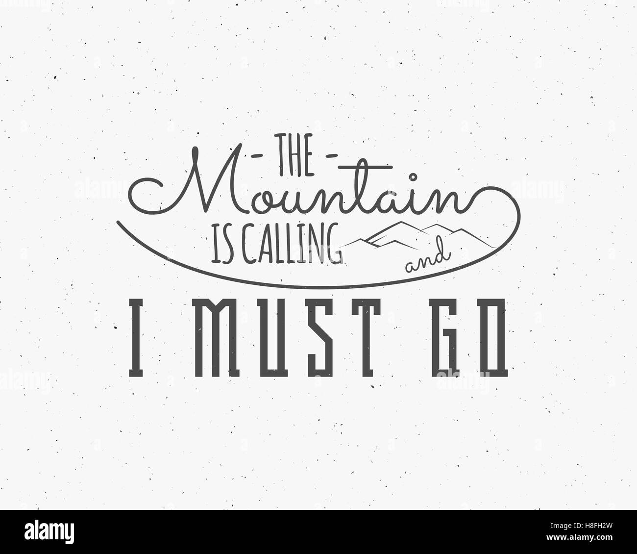 Mountains are calling lettering, adventure elements Outdoor inspiration ...