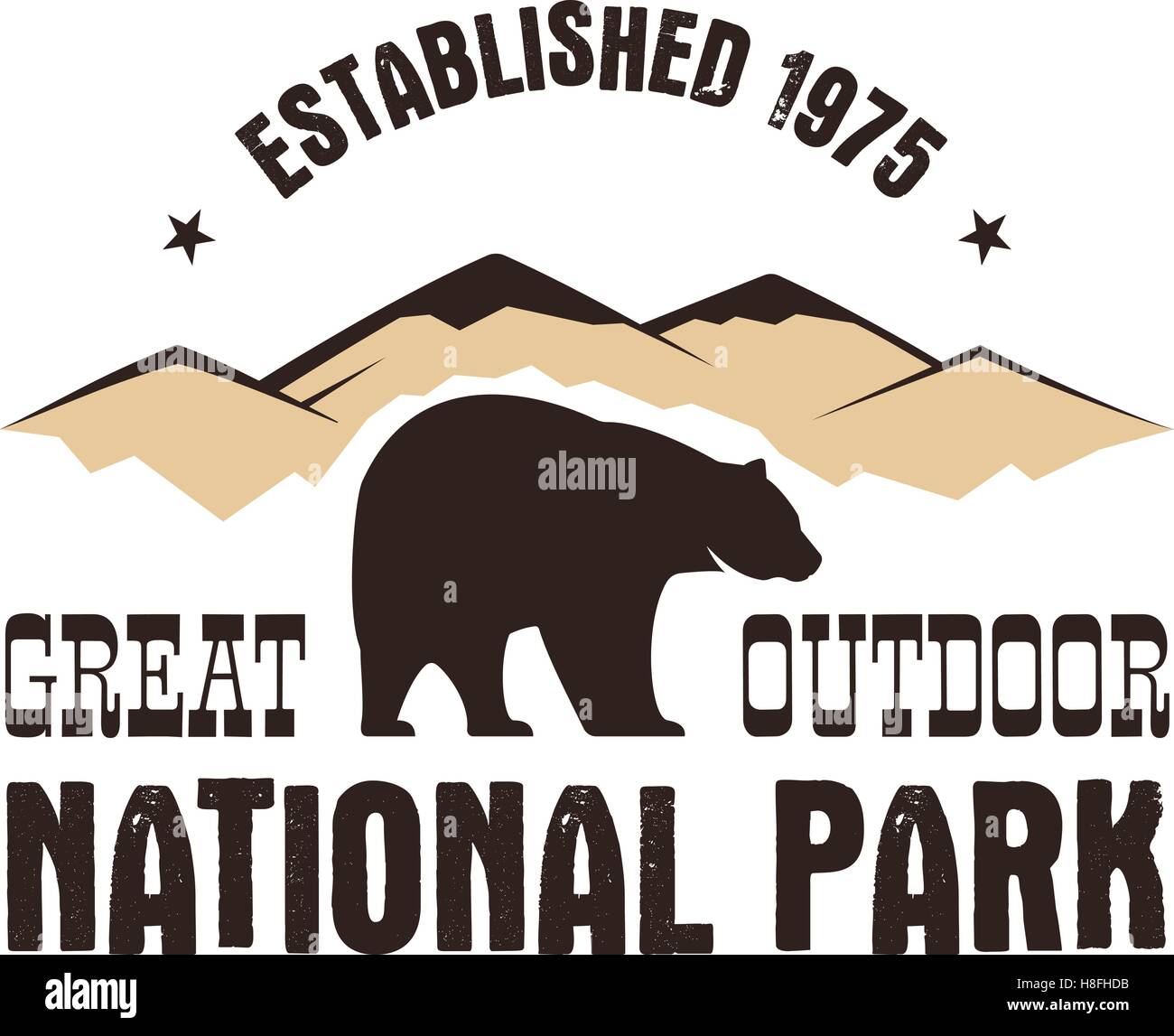 National park retro style badge. Mountain explorer label. Outdoor ...