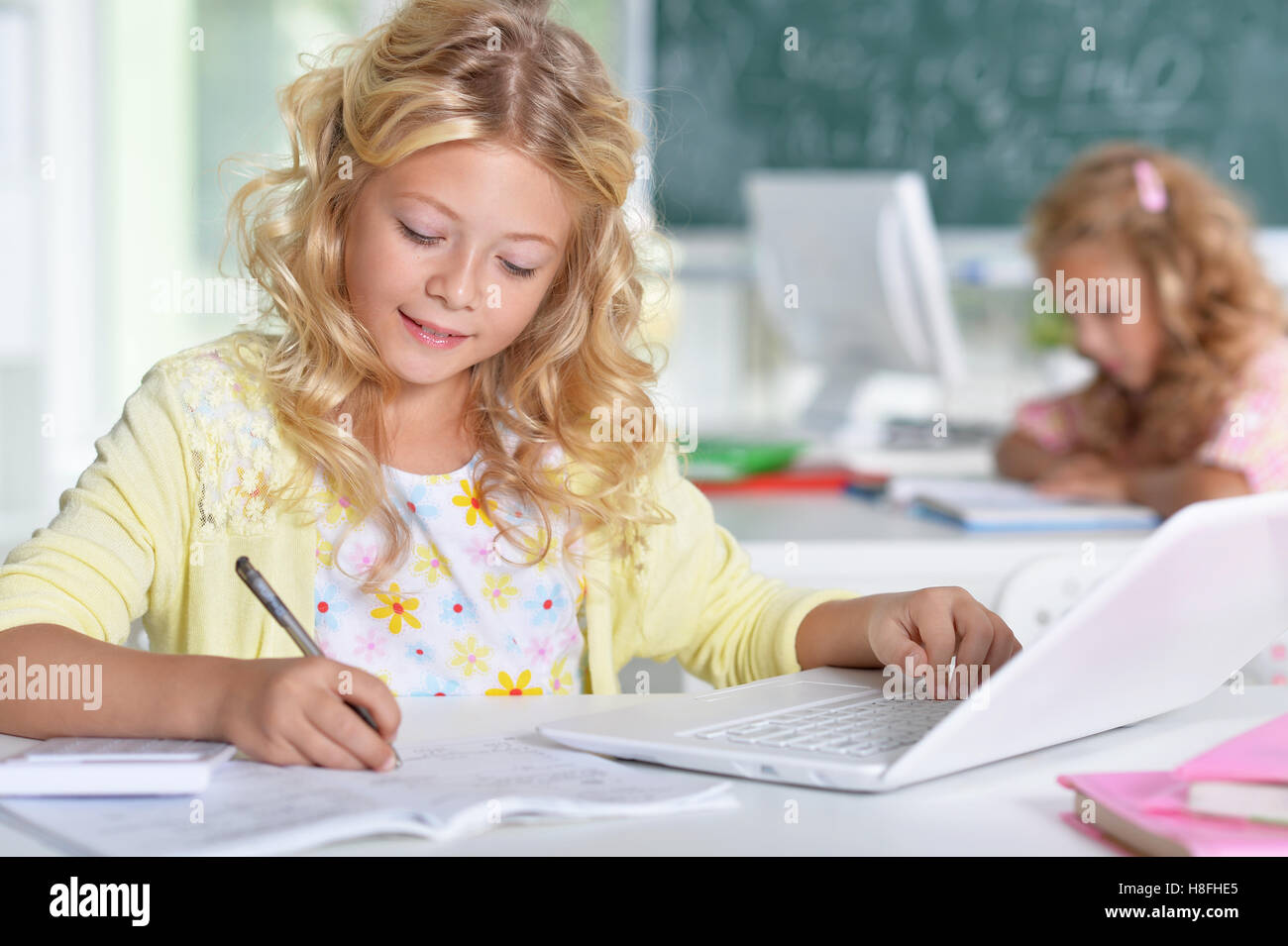 beautiful little girls at class Stock Photo - Alamy