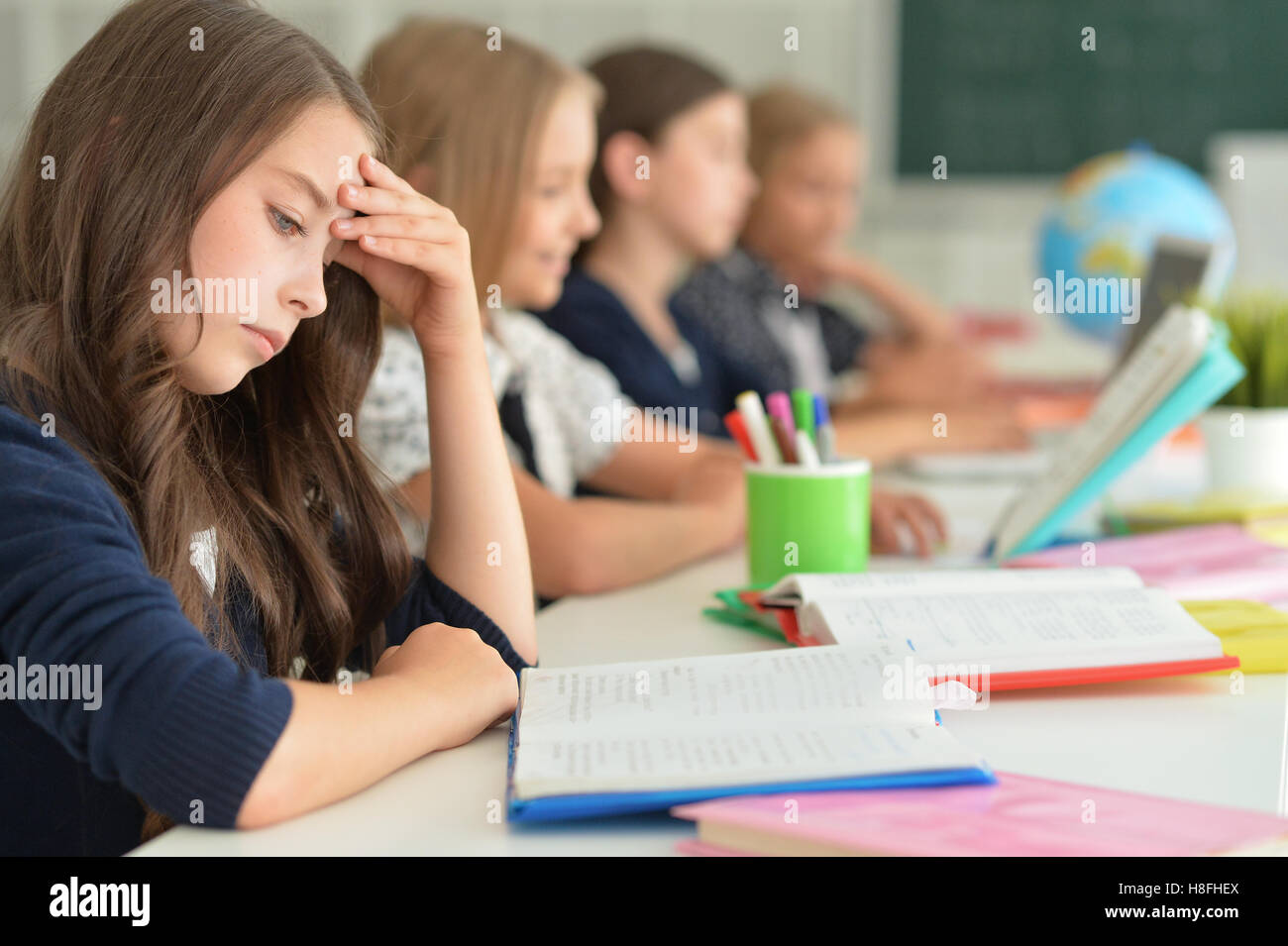children at school in lessons Stock Photo - Alamy